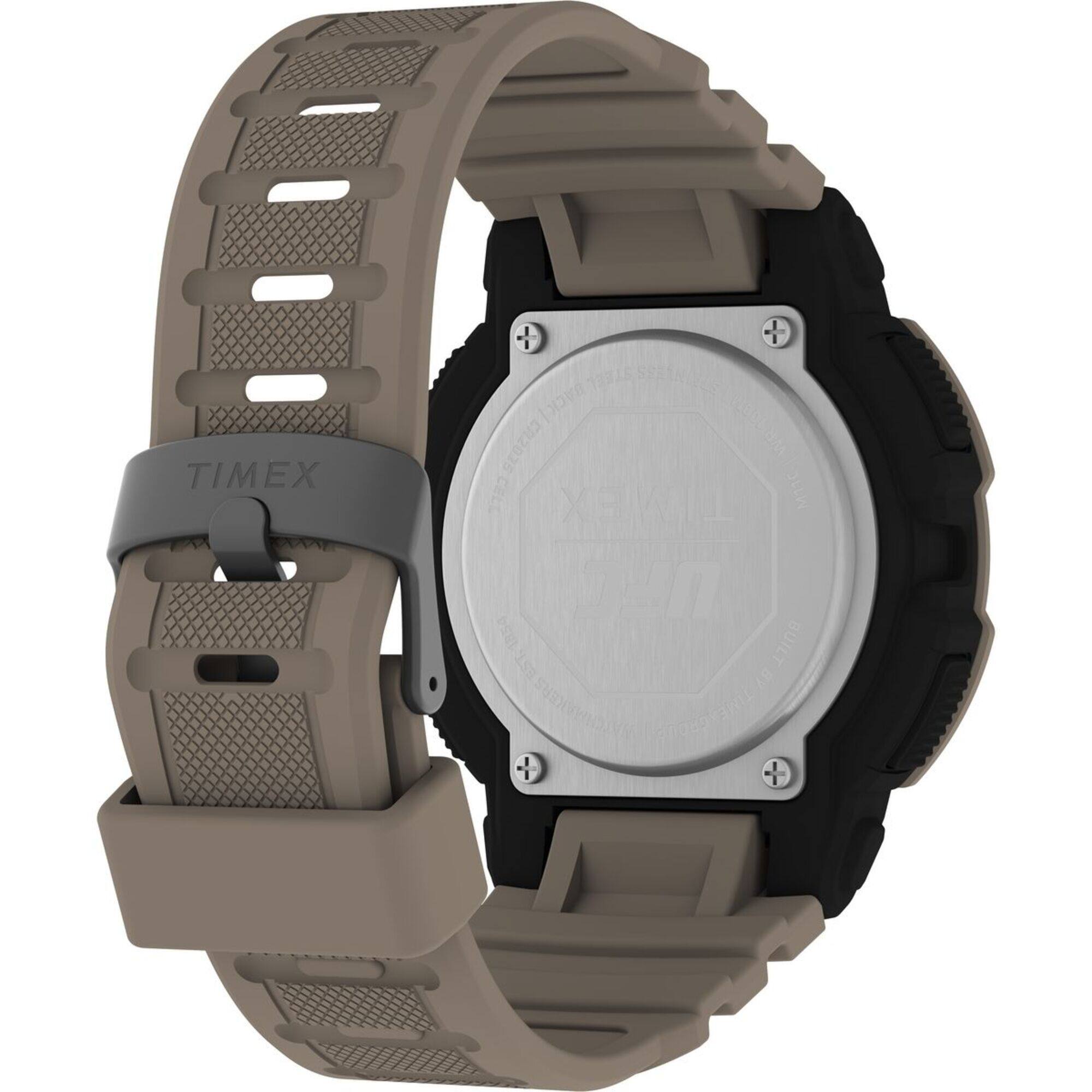 Timex Men's UFC Rumble 50mm Watch Tan Strap Digital Dial Black/Gray ...
