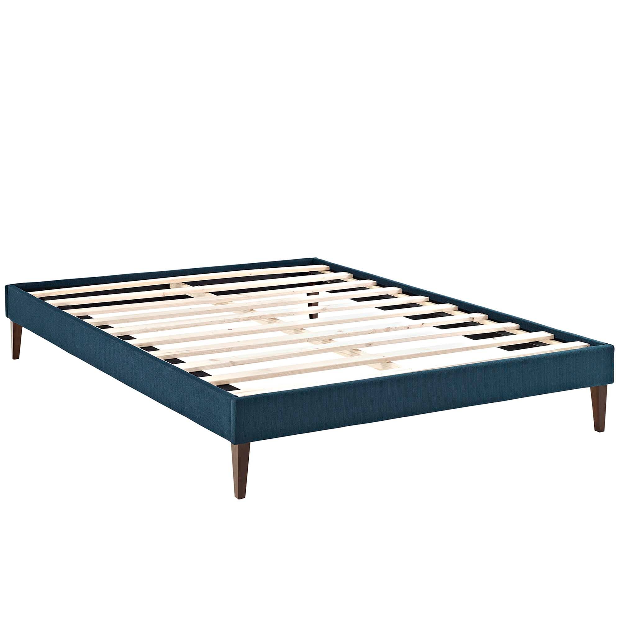 Modway Helen Vinyl Queen Bed Frame with Round Splayed Legs Black MWY ...