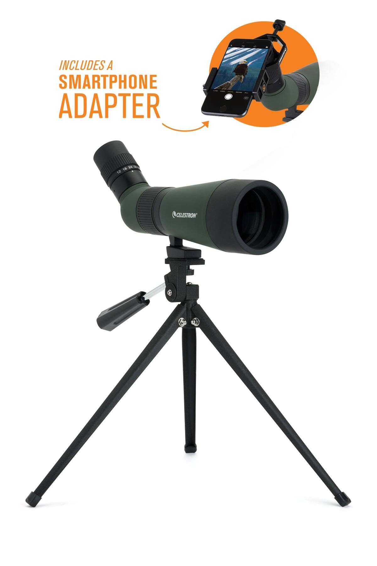 Celestron LandScout 12 36x60mm Angled Zoom Spotting Scope with Table ...
