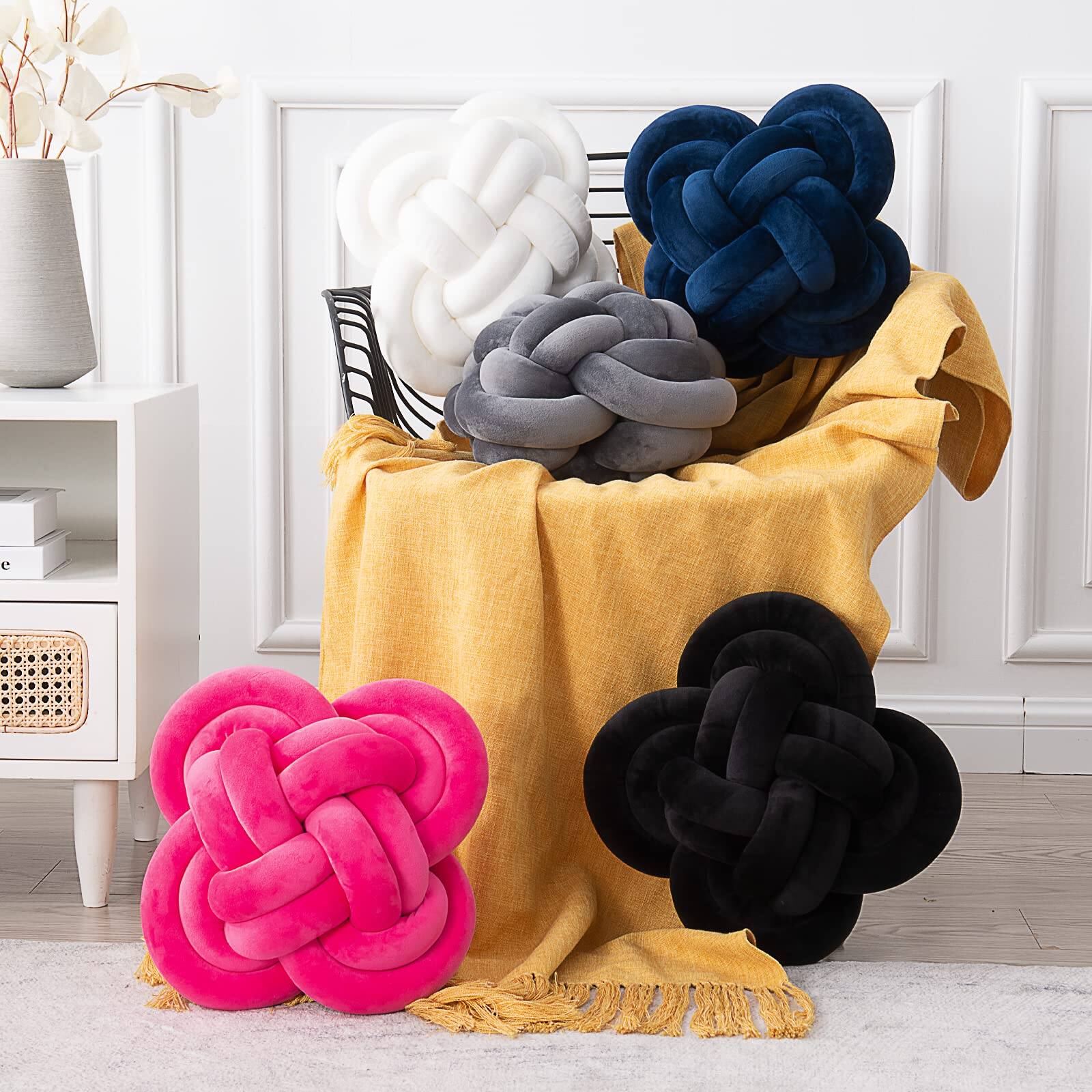 NICHOLAS KLEIN Knot Pillow Decorative Throw Pillows With Soft Plush For ...