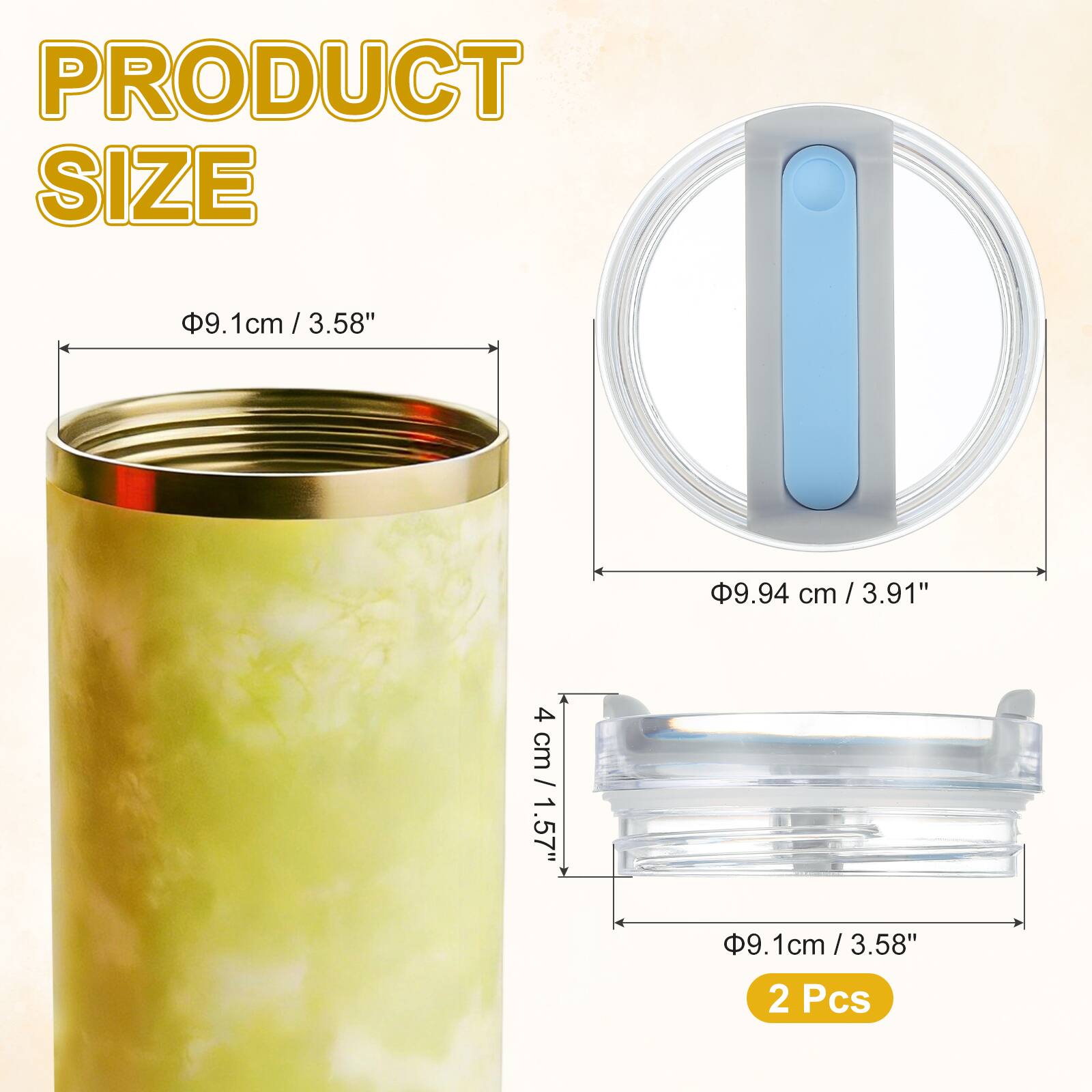 Unique Bargains 2pcs 40oz Travel Tumbler Lid Replacement for Stanley ...