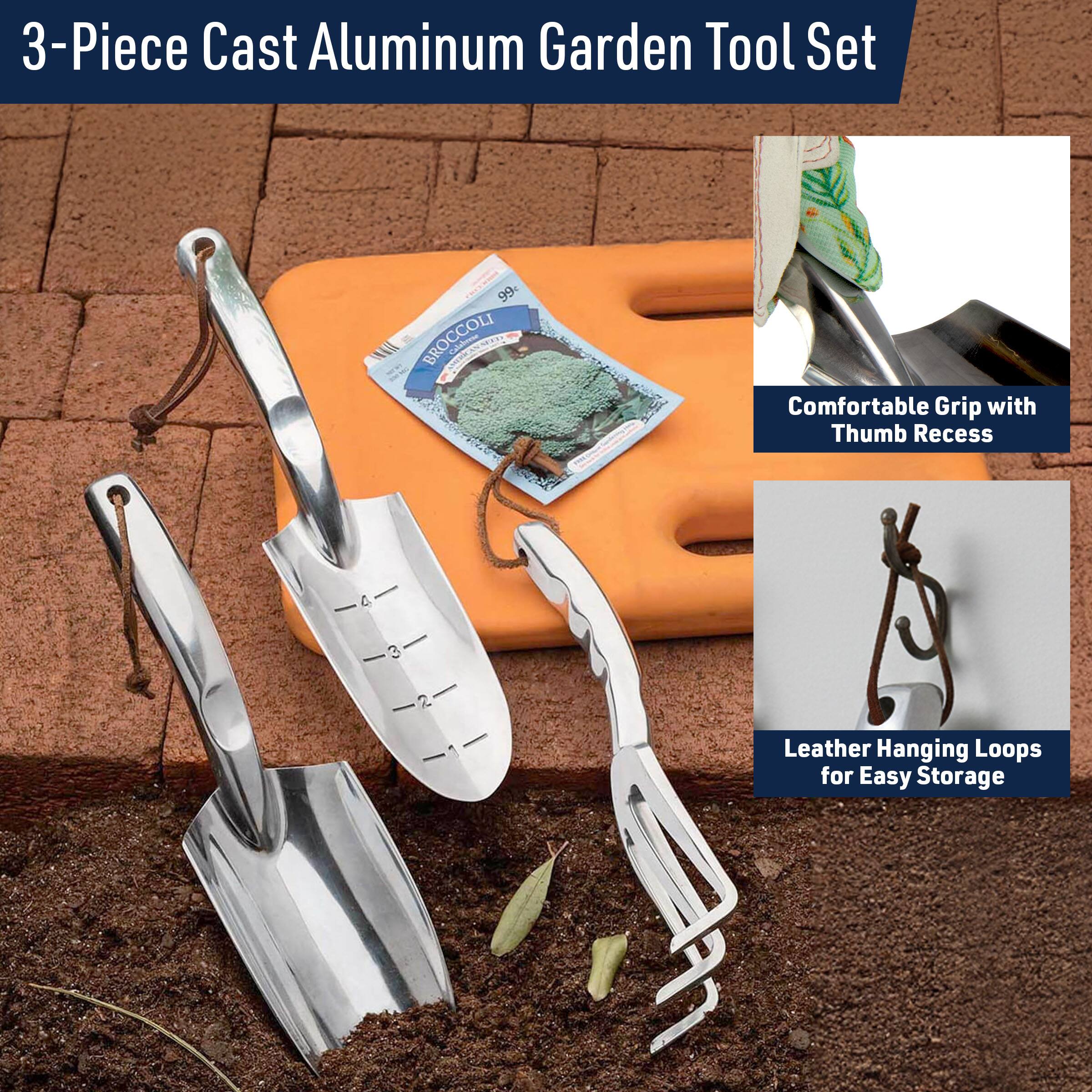 Kings County Tools Hand Gardening Tool Set 3 Pack with Cultivator ...