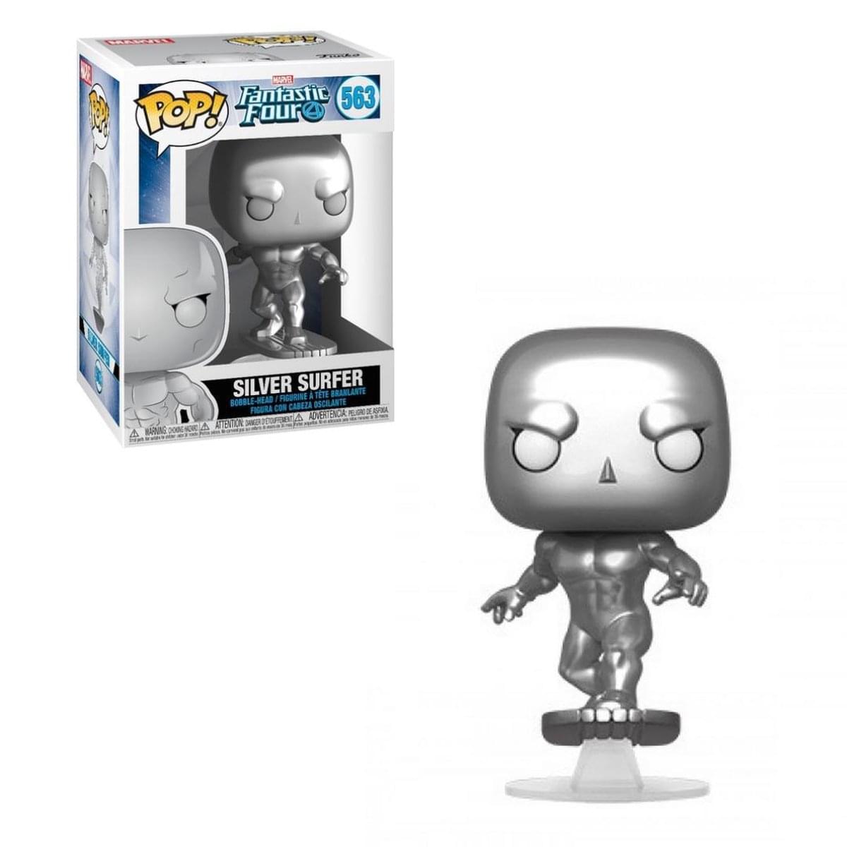 Marvel Fantastic Four Funko POP Vinyl Figure | Surfer Silver 44992 ...