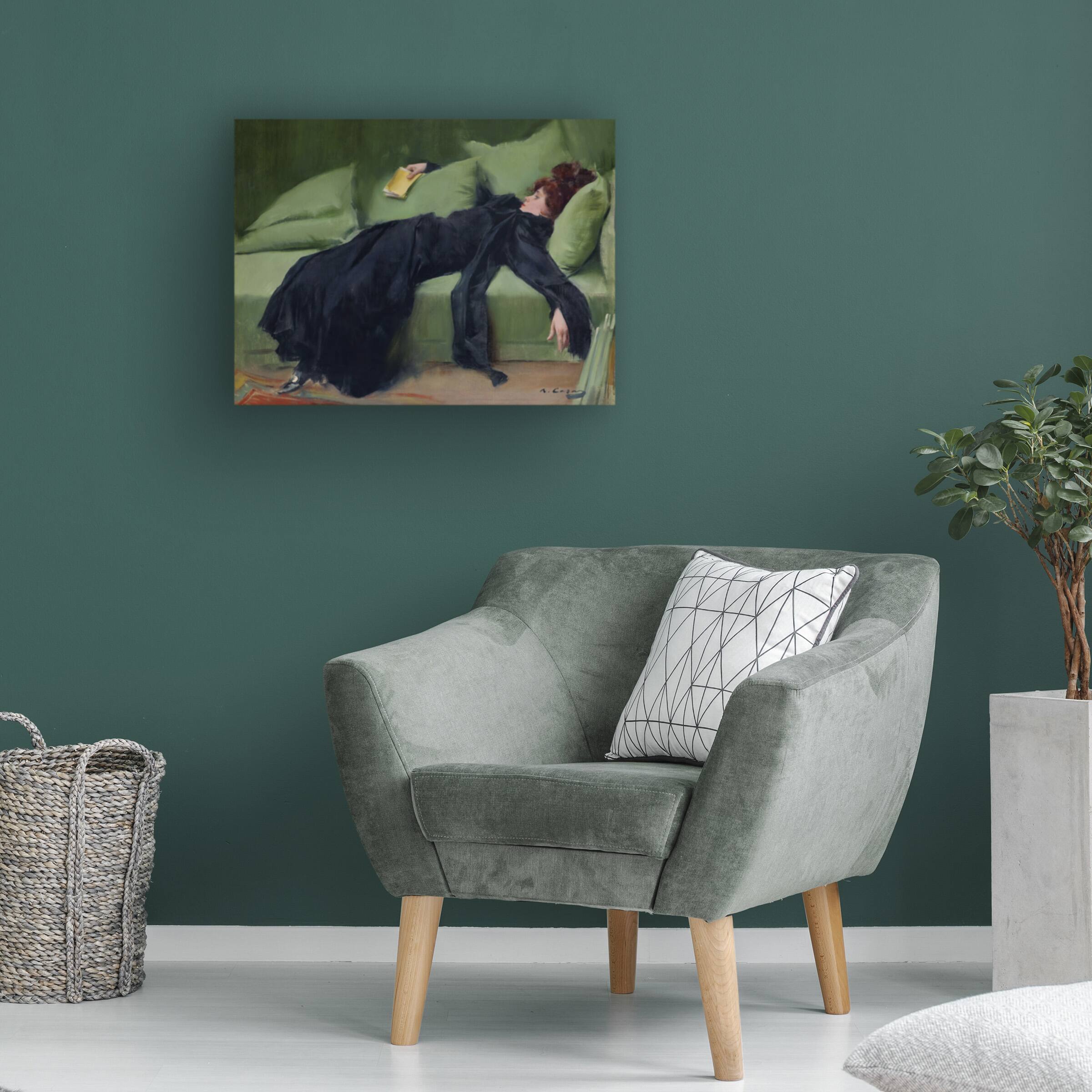 Trademark Fine Art Vintage Lavoie Decadent Young Woman After The Dance Ramon Casas 1899 Canvas ...