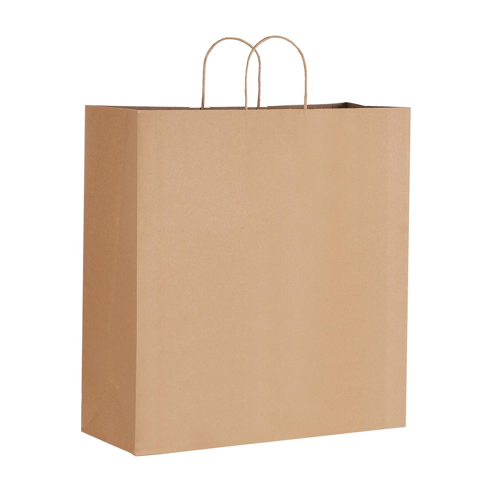 VEVOR Kraft Paper Bags with Handles, 100Pcs 18 x 7 x 19 in, Large Paper ...