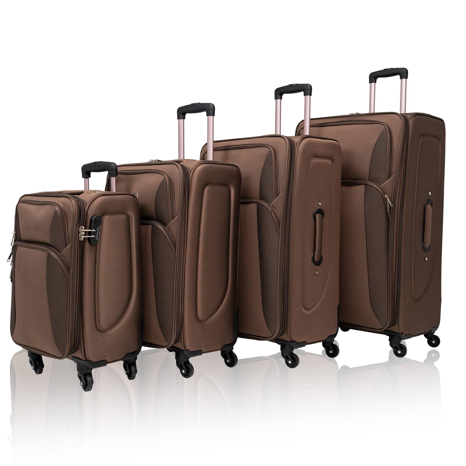 Ecooso Luggage Set 4 Piece, Softside Expandable Suitcase Set ...