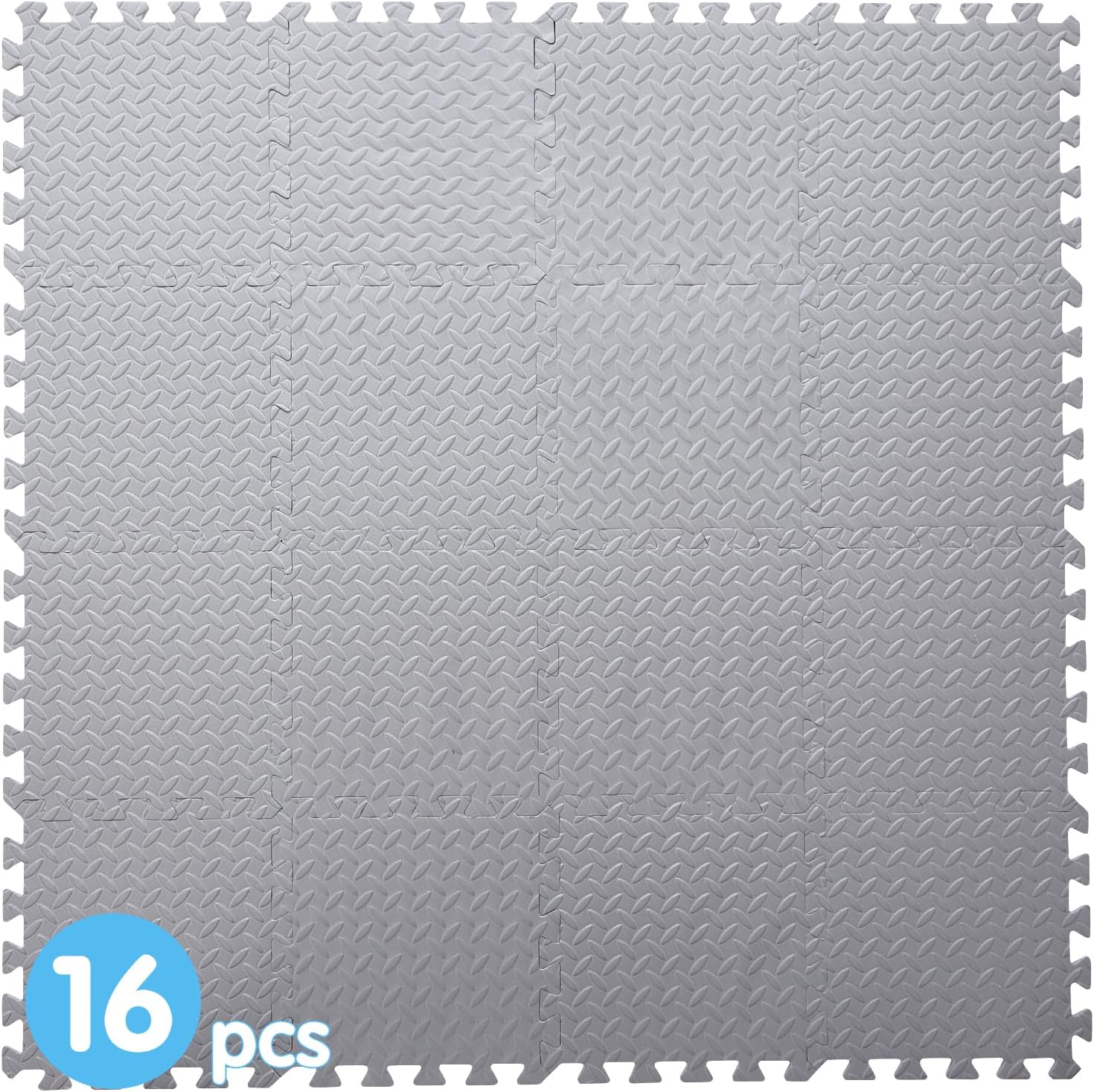Auledio 16Tiles 12x12Inch EVA Interlocking Foam Floor Tiles Puzzle ...