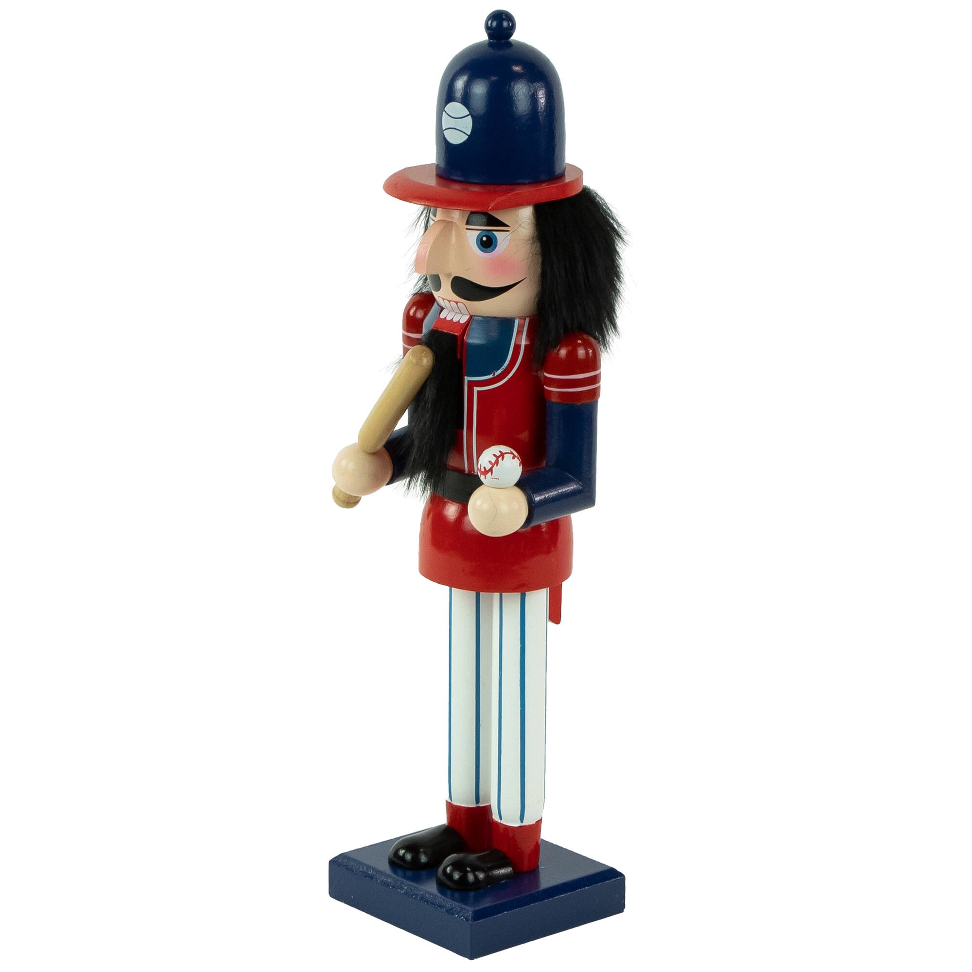 Northlight 14" Red and Wooden Christmas Nutcracker Baseball Player Blue ...