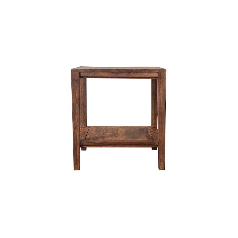 Porter Designs Fall River Solid Sheesham Wood End Table Natural ...