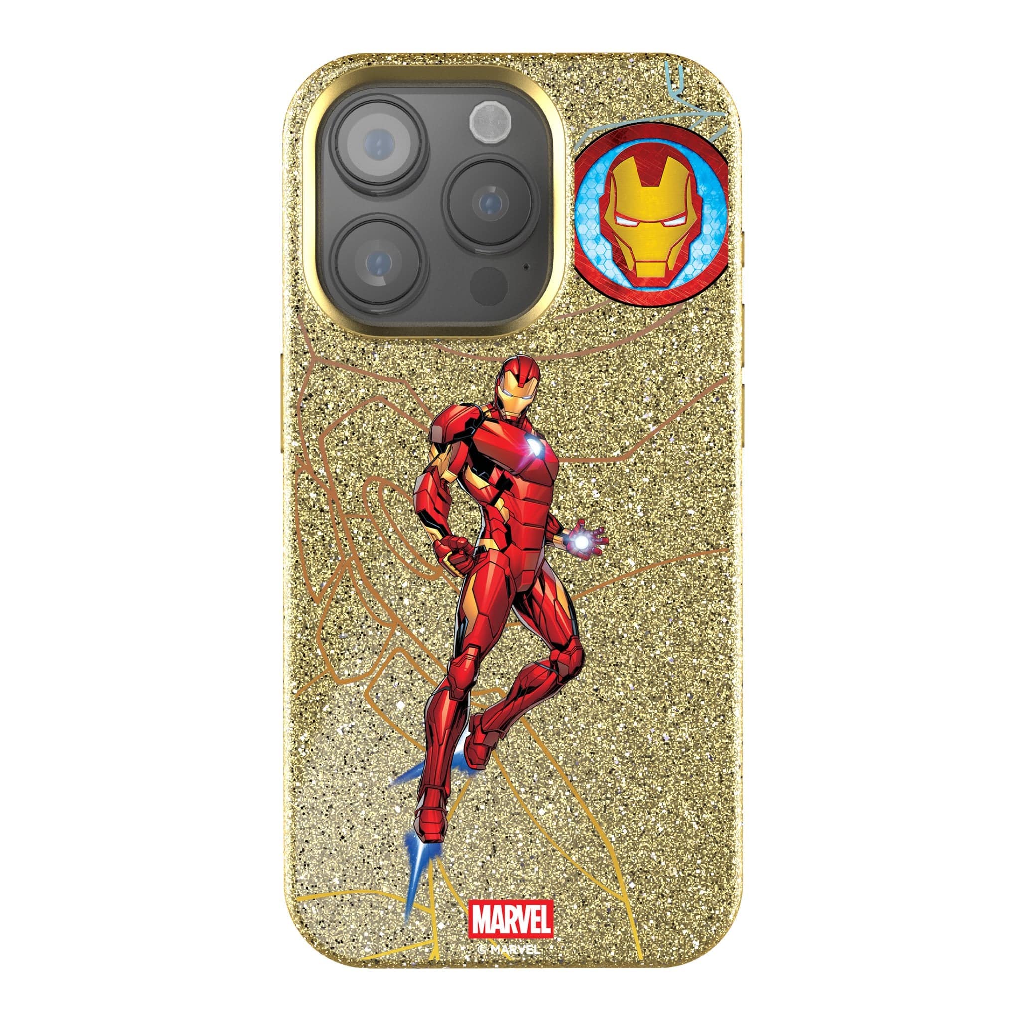 Keyscaper - Marvel MechLine Gold Bling Phone - Apple iPhone 16 Plus ...