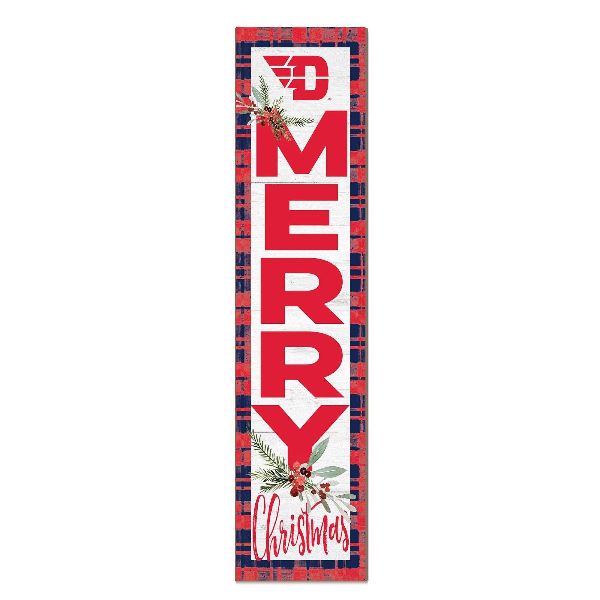 Jardine Dayton Flyers 12'' x 48'' Outdoor Merry Christmas Leaner White ...