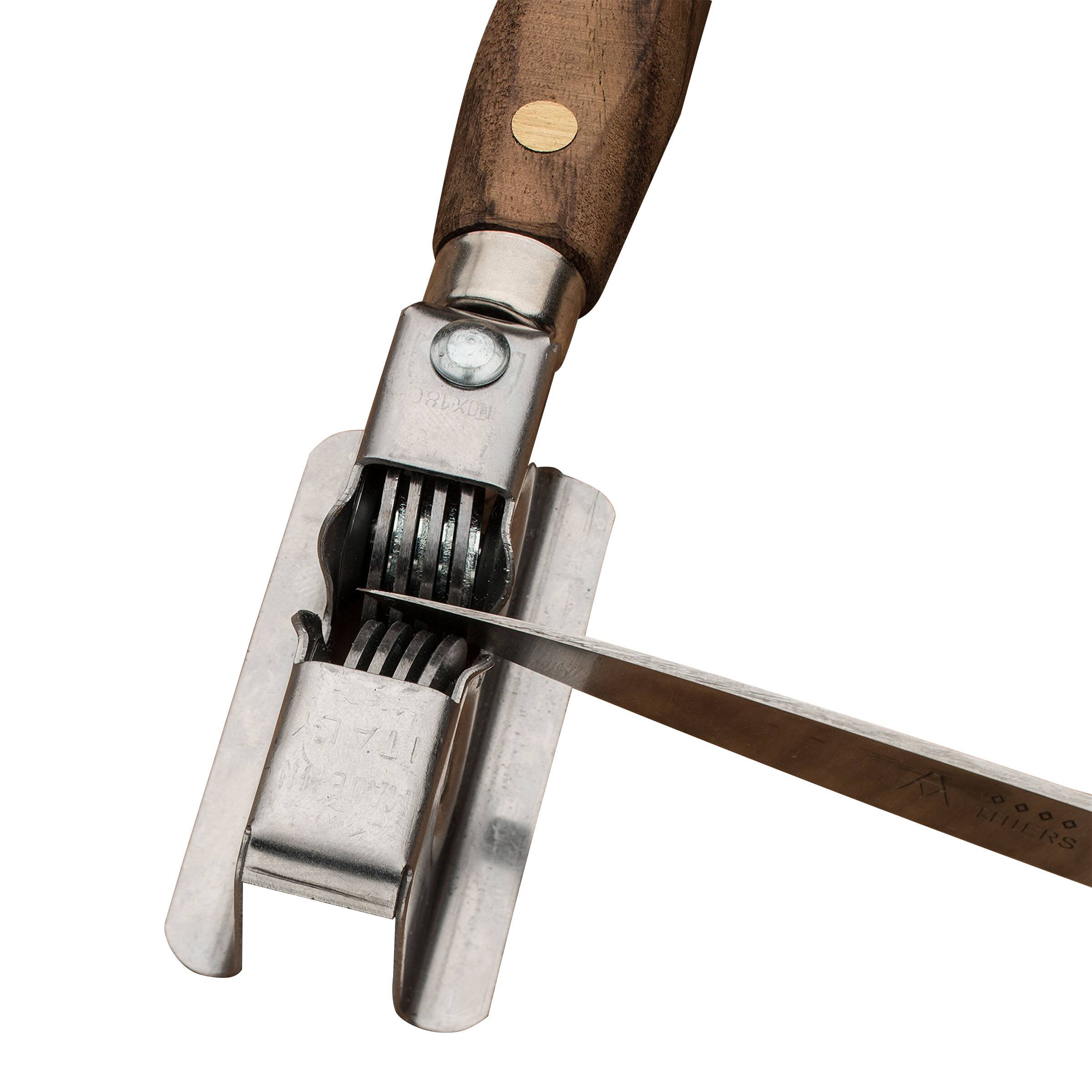 Kings County Tools Handheld Manual Knife Sharpener Dark Brown Wood ...