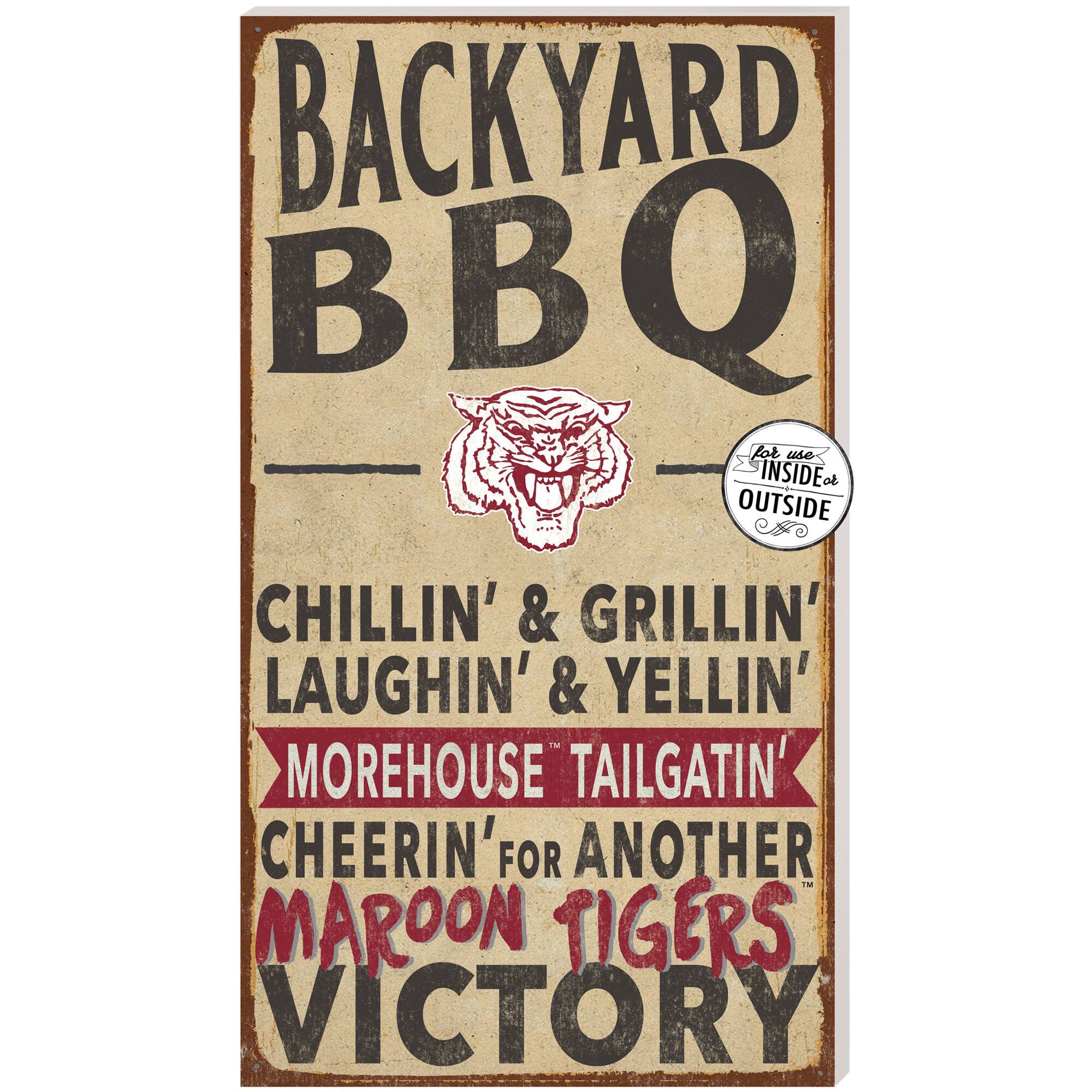 Jardine Morehouse Tigers 11'' x 20'' Indoor/Outdoor BBQ Sign Maroon ...