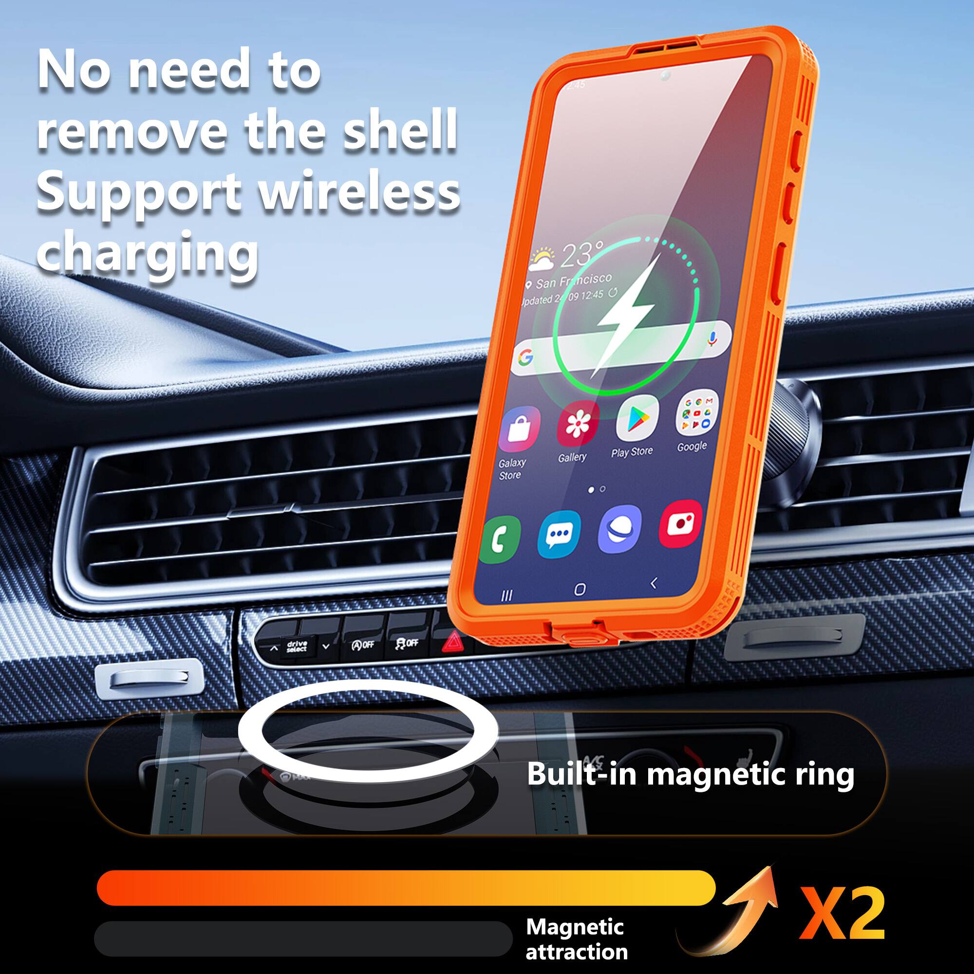 Dteck For Samsung Galaxy S26+ Rugged Waterproof Case,Shockproof Mag ...