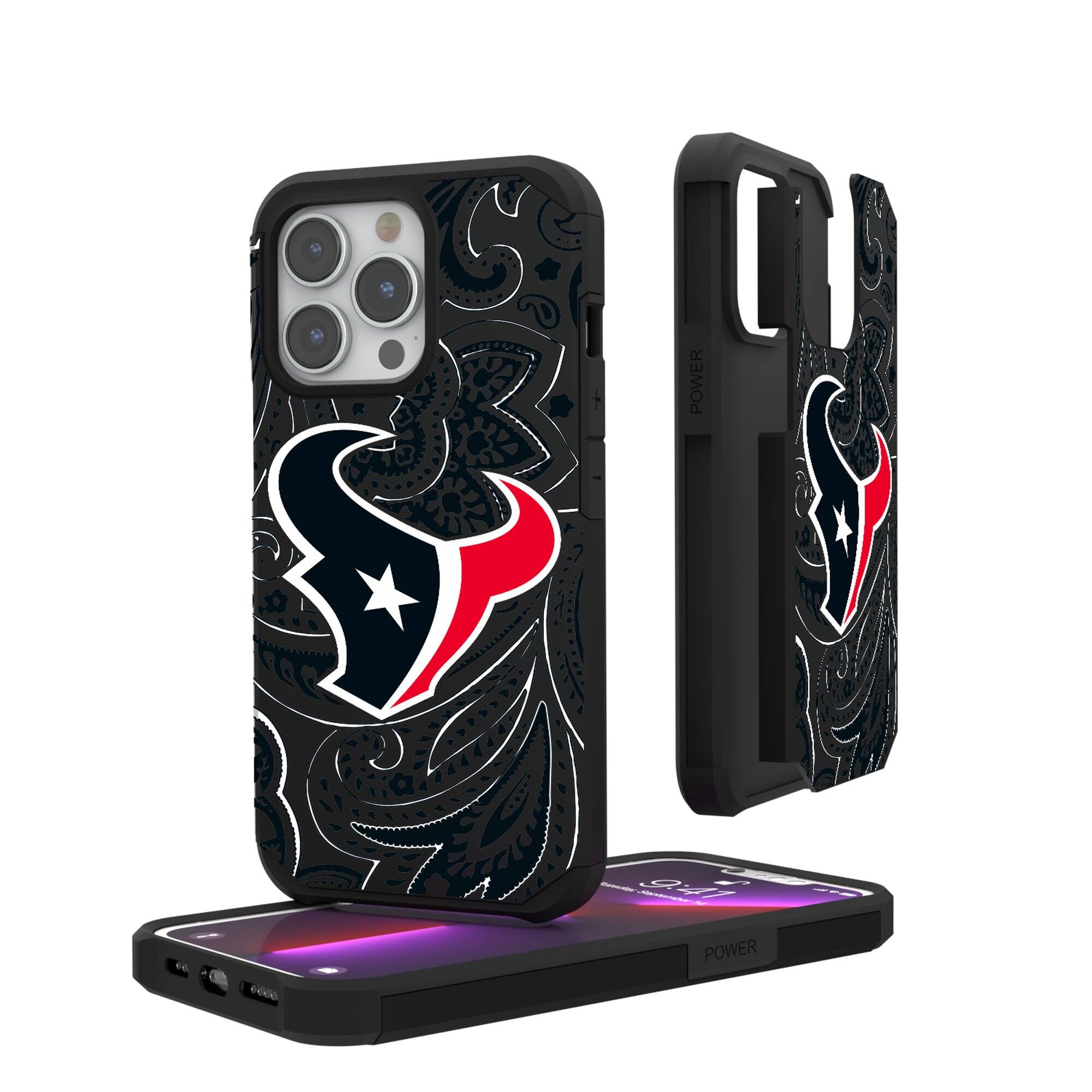 Keyscaper NFL Houston Texans iPhone Rugged Paisley Design Case 13 Pro ...