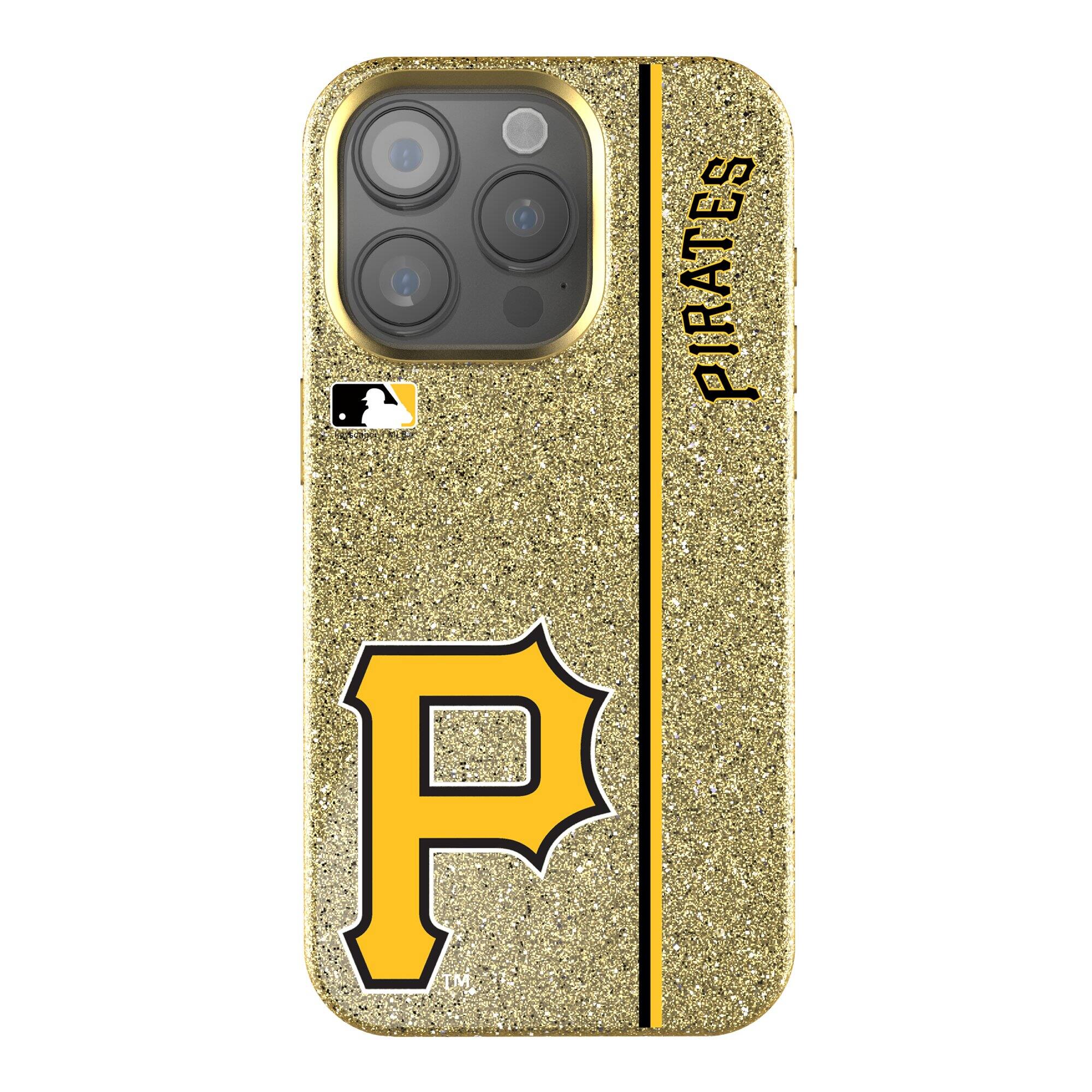 Keyscaper MLB Pittsburgh Pirates iPhone Bling Case 15 Pro Gold ...