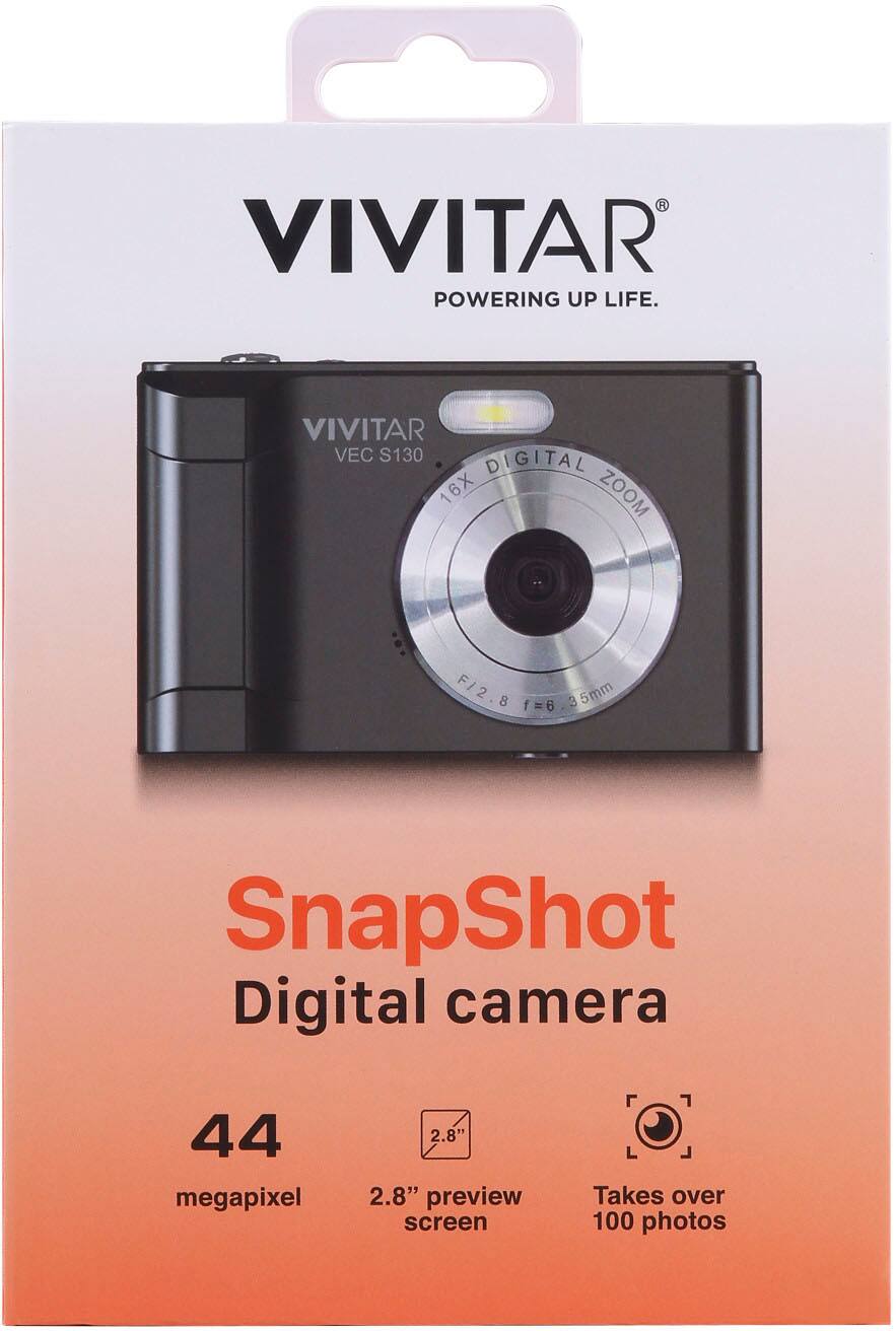 Vivitar Point and Shoot 16 MP Digital Camera Black VECS130-BLK-T57-4 ...