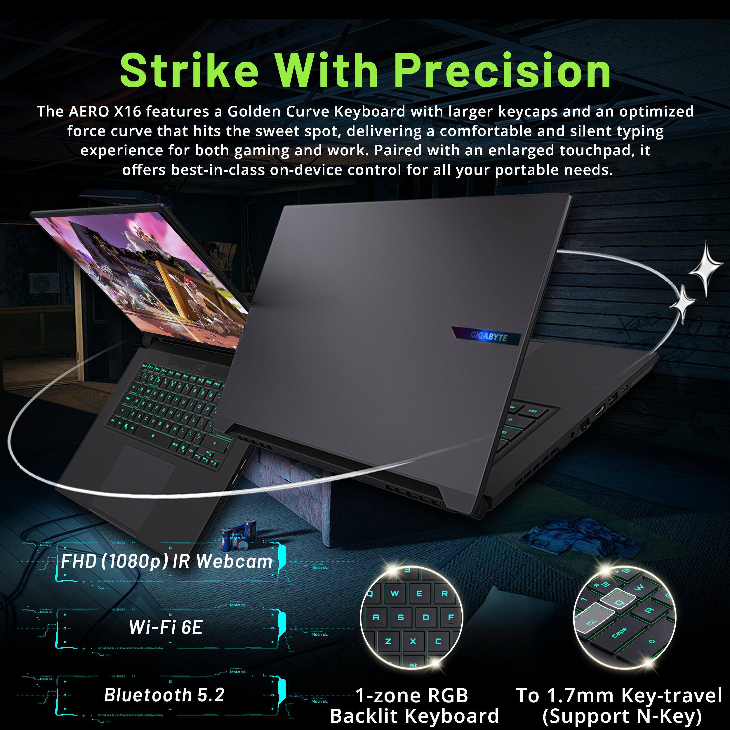GIGABYTE AERO X16 16" Gaming Laptop,Ryzen AI 9 HX 370,32GB,1TB SSD+1TB ...