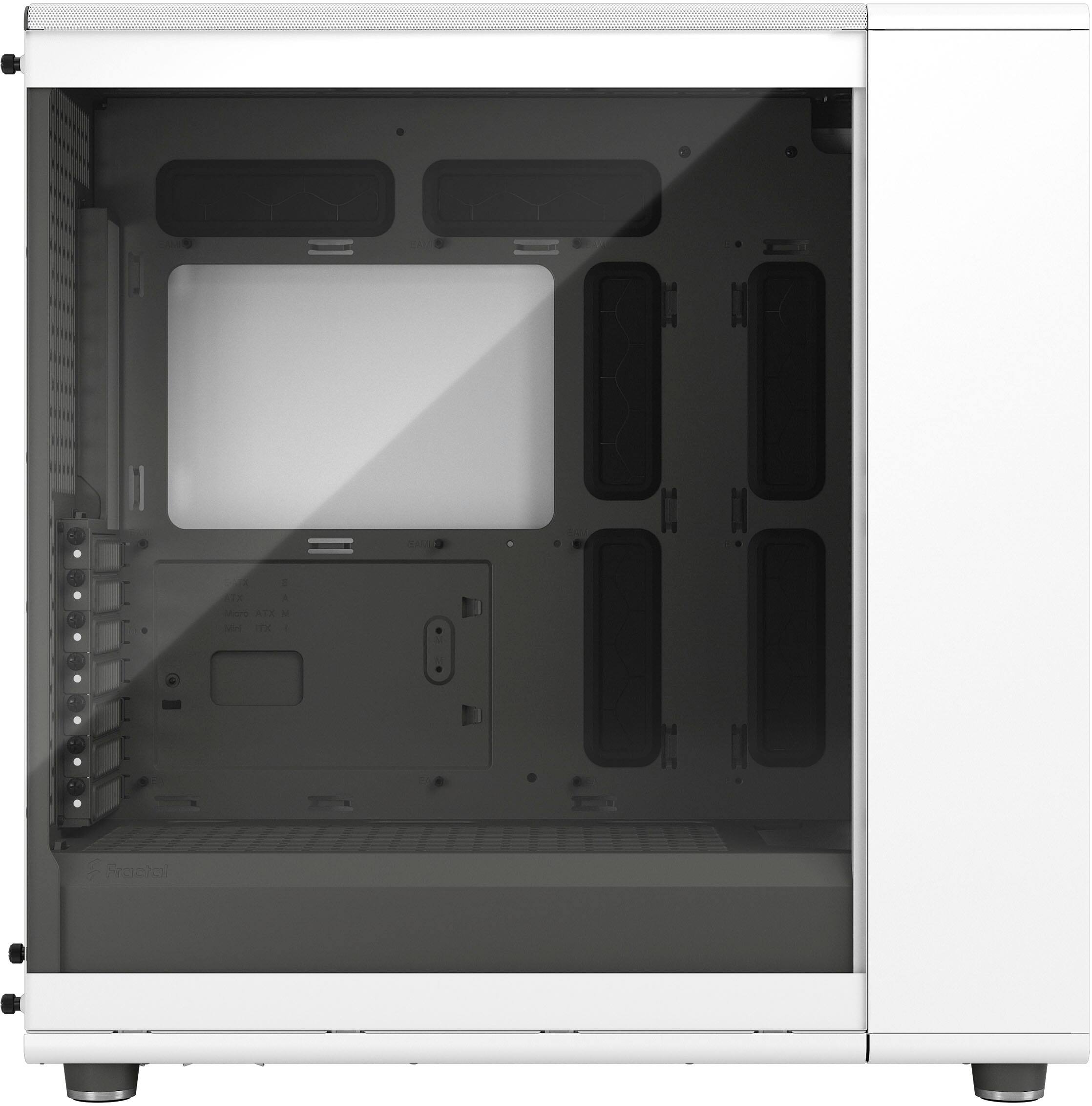 Fractal Design North XL Chalk White Chassis with Oak Front and Clear TG ...