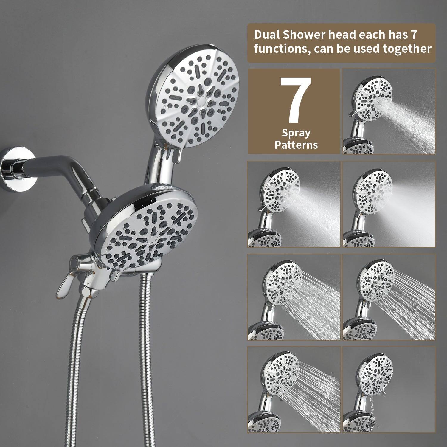 Boyel Living Shower Set with Seven Function Dual Shower Heads and cUPC ...