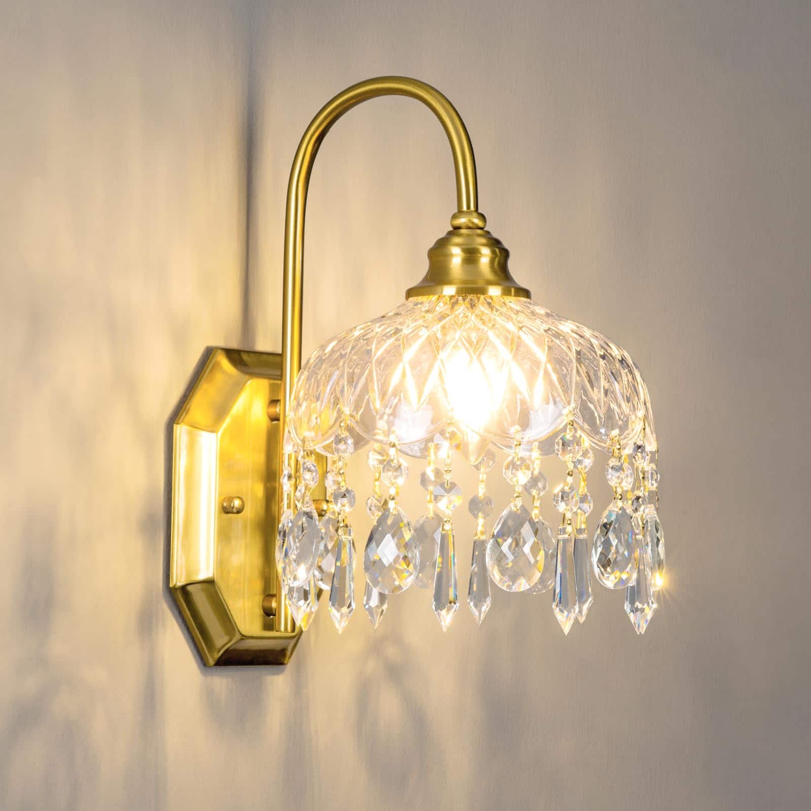PO3TICJUNKI3 - pack Vintage Wall Sconce Glass Crystal Matte Brushed ...