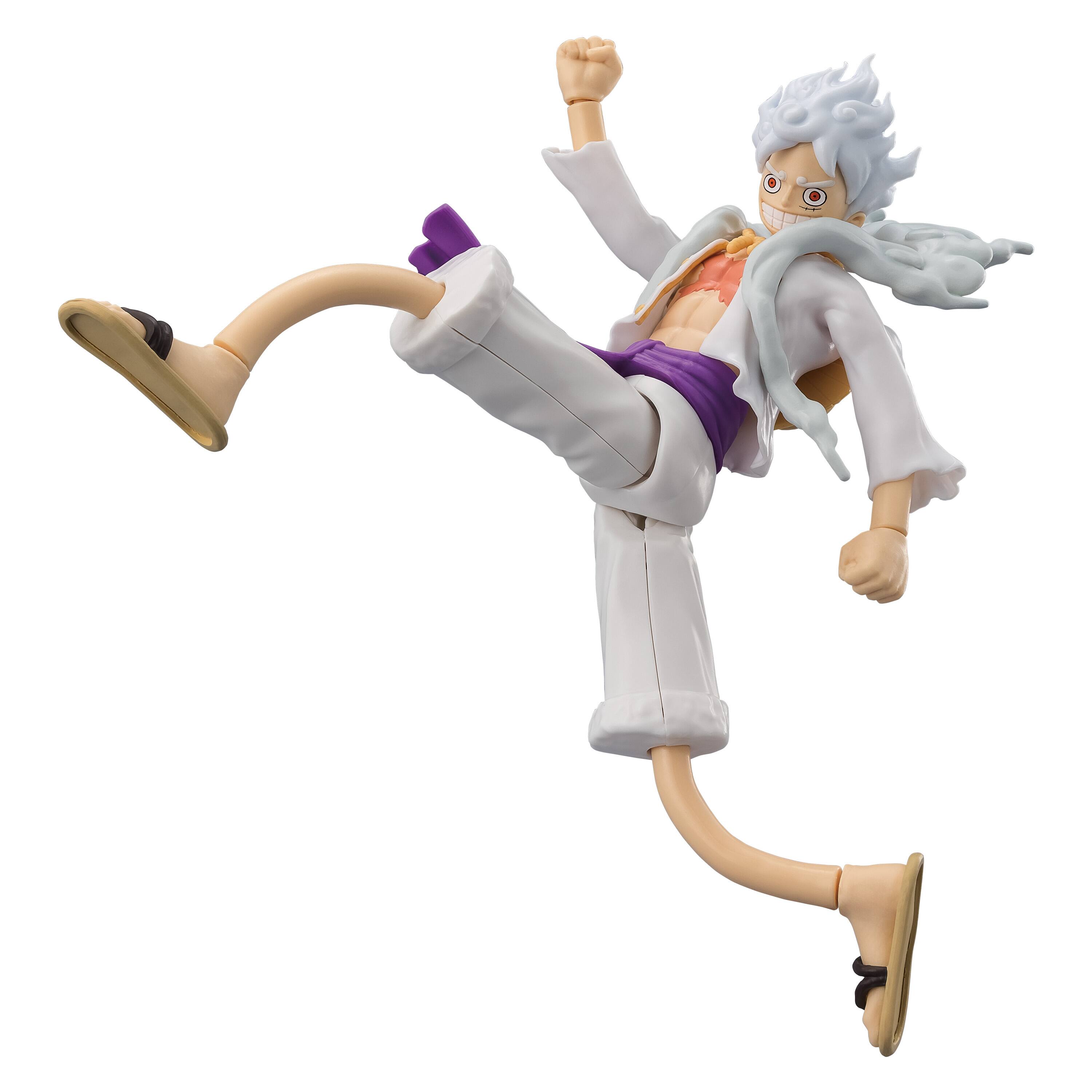 Angle. Banda - Anime Heroes - 6.5" Luffy Gear 5 Figure.
