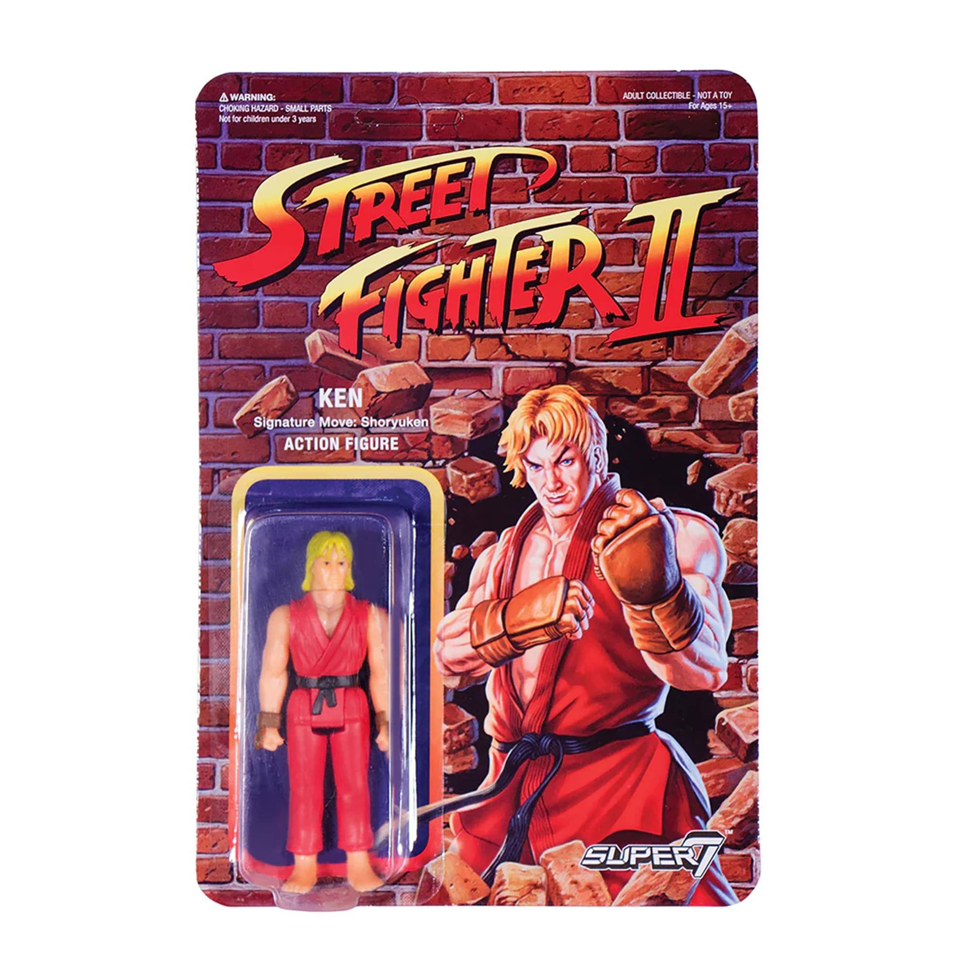 Super7 Street Fighter 2 3.75 Inch ReAction Figure | Ken Red 56437 ...