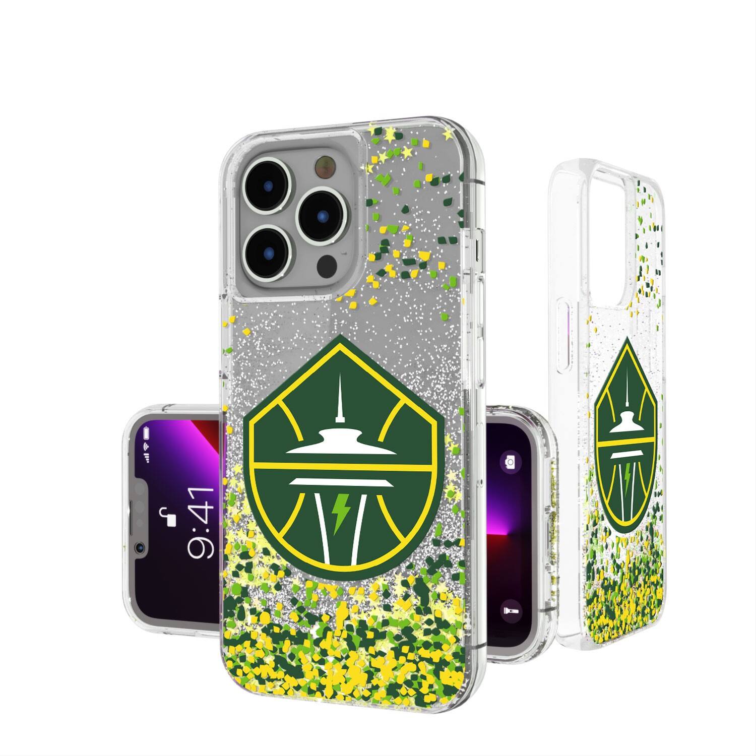 Keyscaper WNBA Seattle Storm iPhone Glitter Case with Confetti Design ...