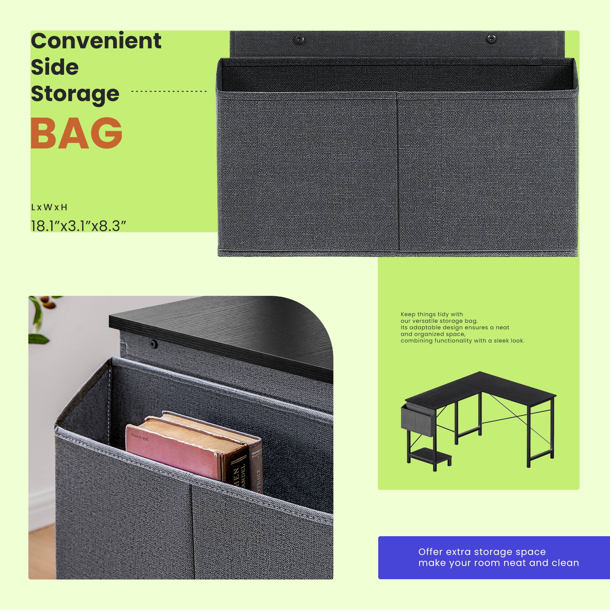 AENKYO 49" L Shaped Desk Computer Desk Corner Desks Gaming Desk with ...