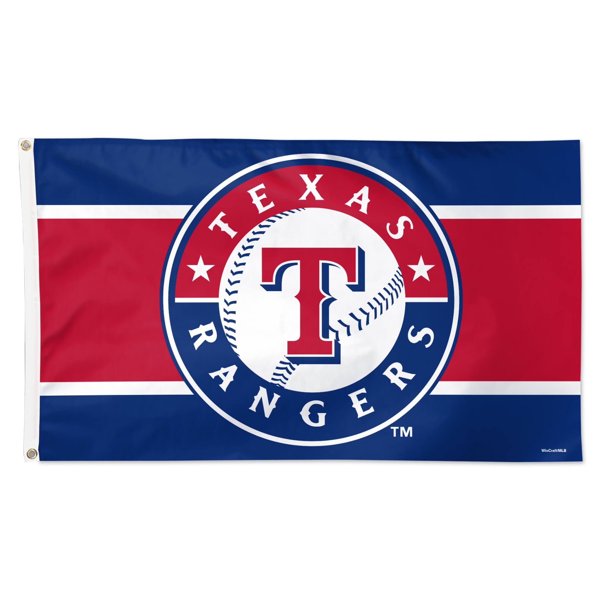 WinCraft Texas Rangers 3' x 5' Horizontal Stripe Deluxe Single Sided ...