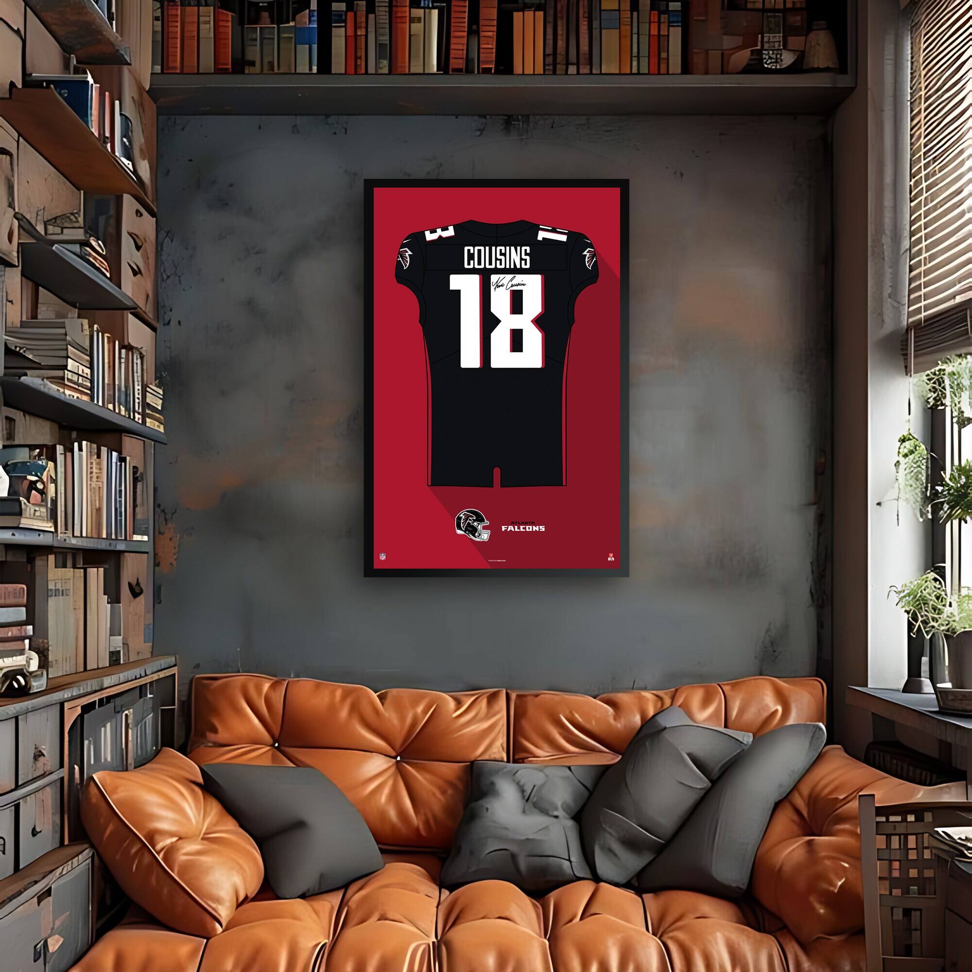 Sporticulture Kirk Cousins Atlanta Falcons 14" x 20" Framed Jersey Art ...