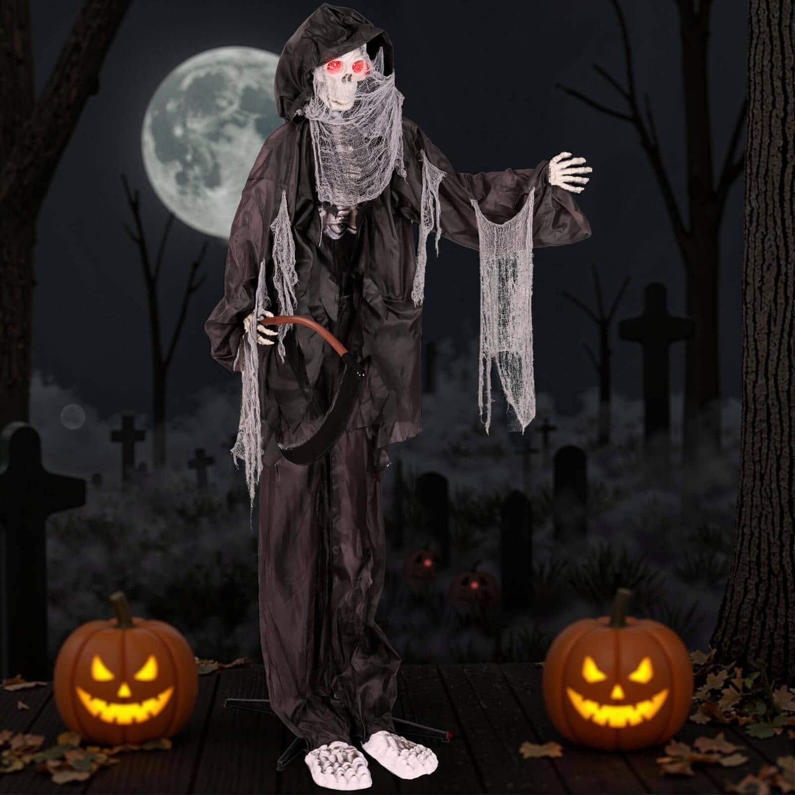 Customer Reviews: Costway 8.5 FT Halloween Decoration Animated Standing ...
