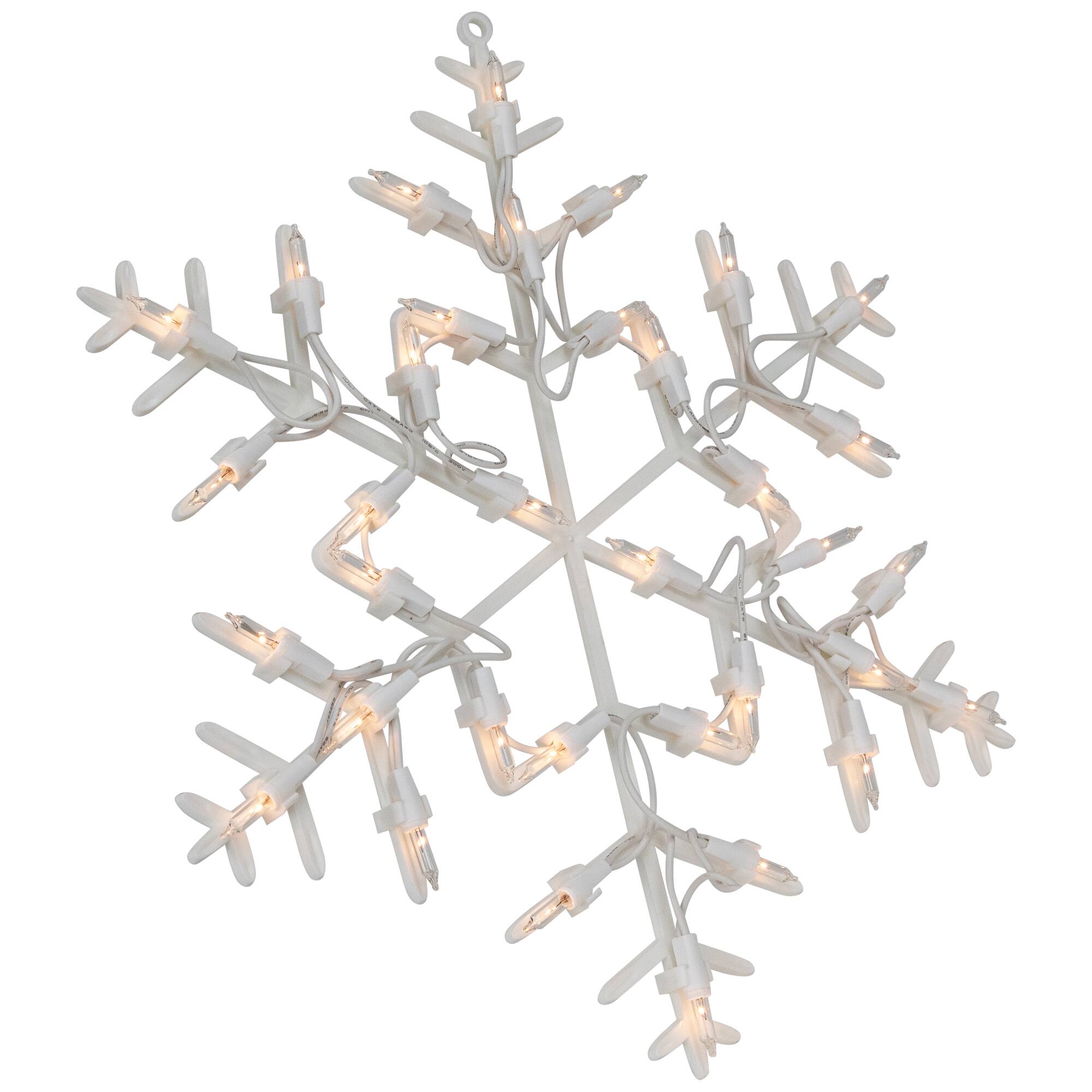 Northlight 13.5" Lighted Snowflake Christmas Window Silhouette ...