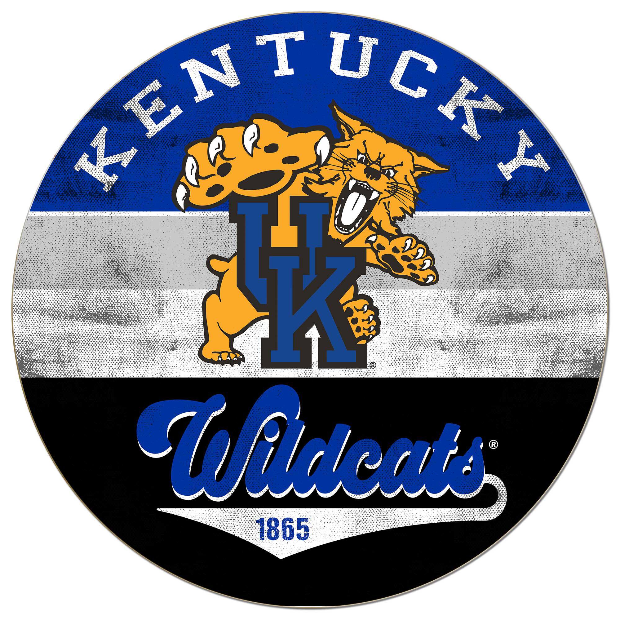 Jardine Kentucky Wildcats 20'' x 20'' Retro Logo Circle Sign Blue 4939606 - Best Buy