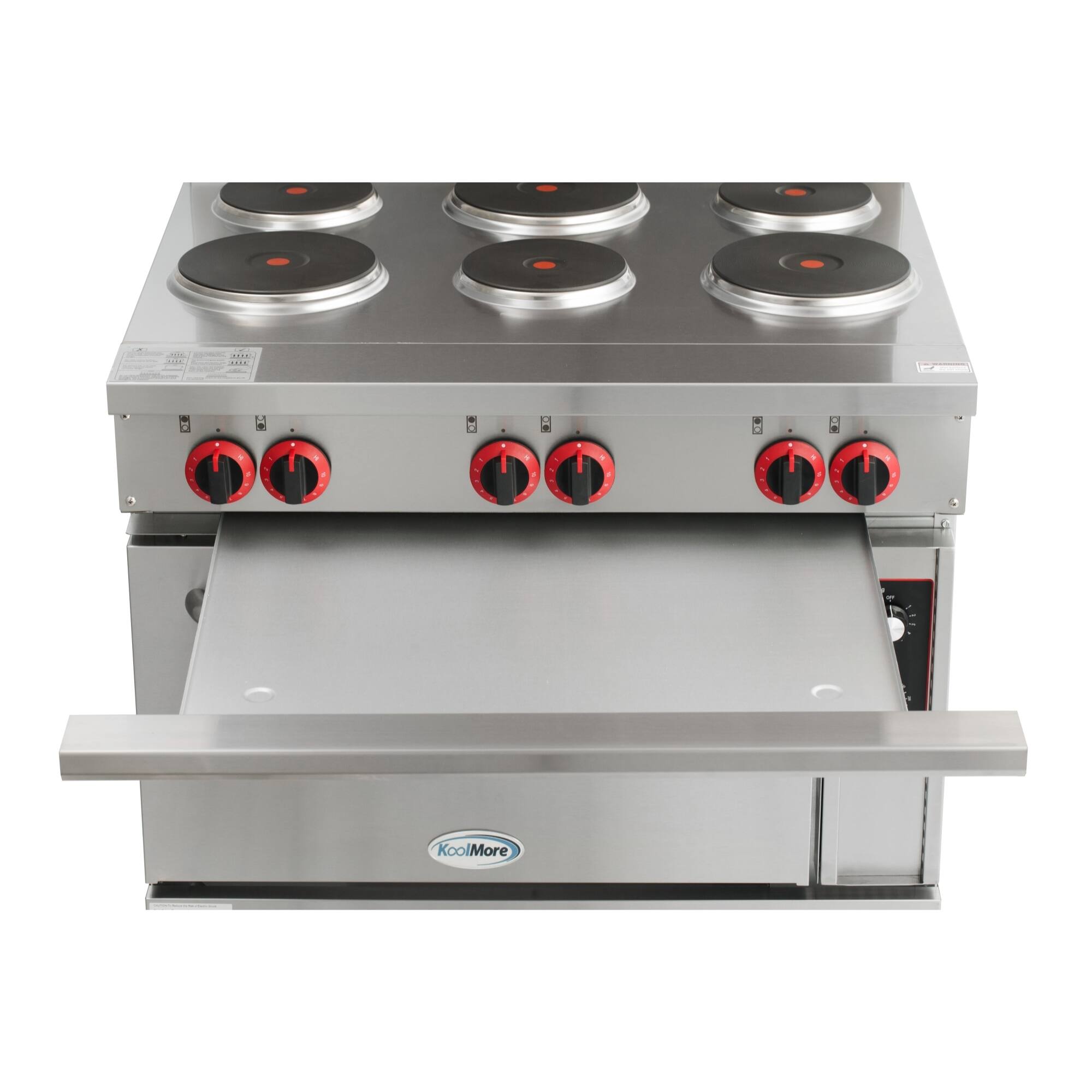 Koolmore 36 In. Commercial Electric Range with 6 Burners and 1 Standard ...