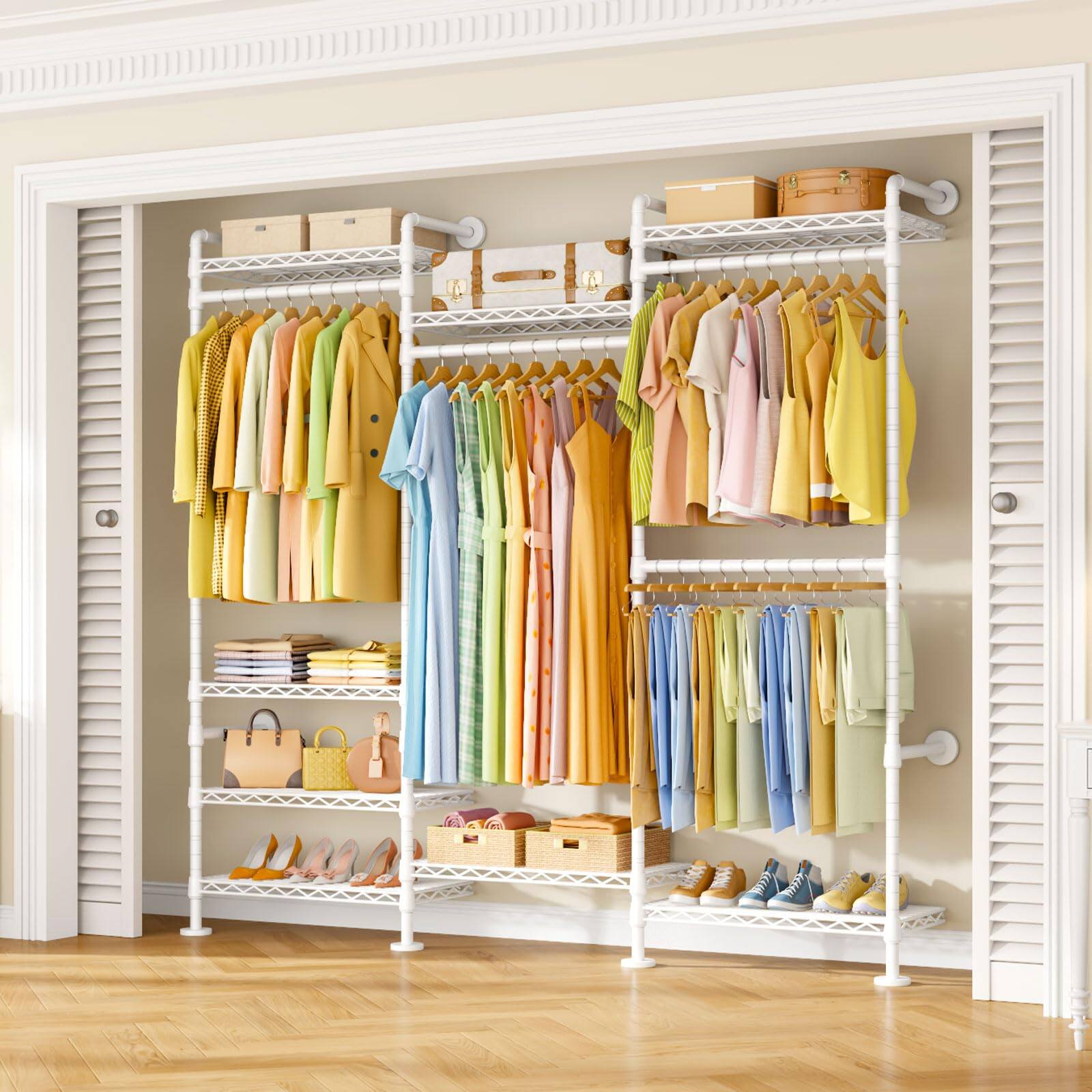 Cedar Assembly M6 Clothes Rack For Wall Mounted Heavy Duty Closet ...