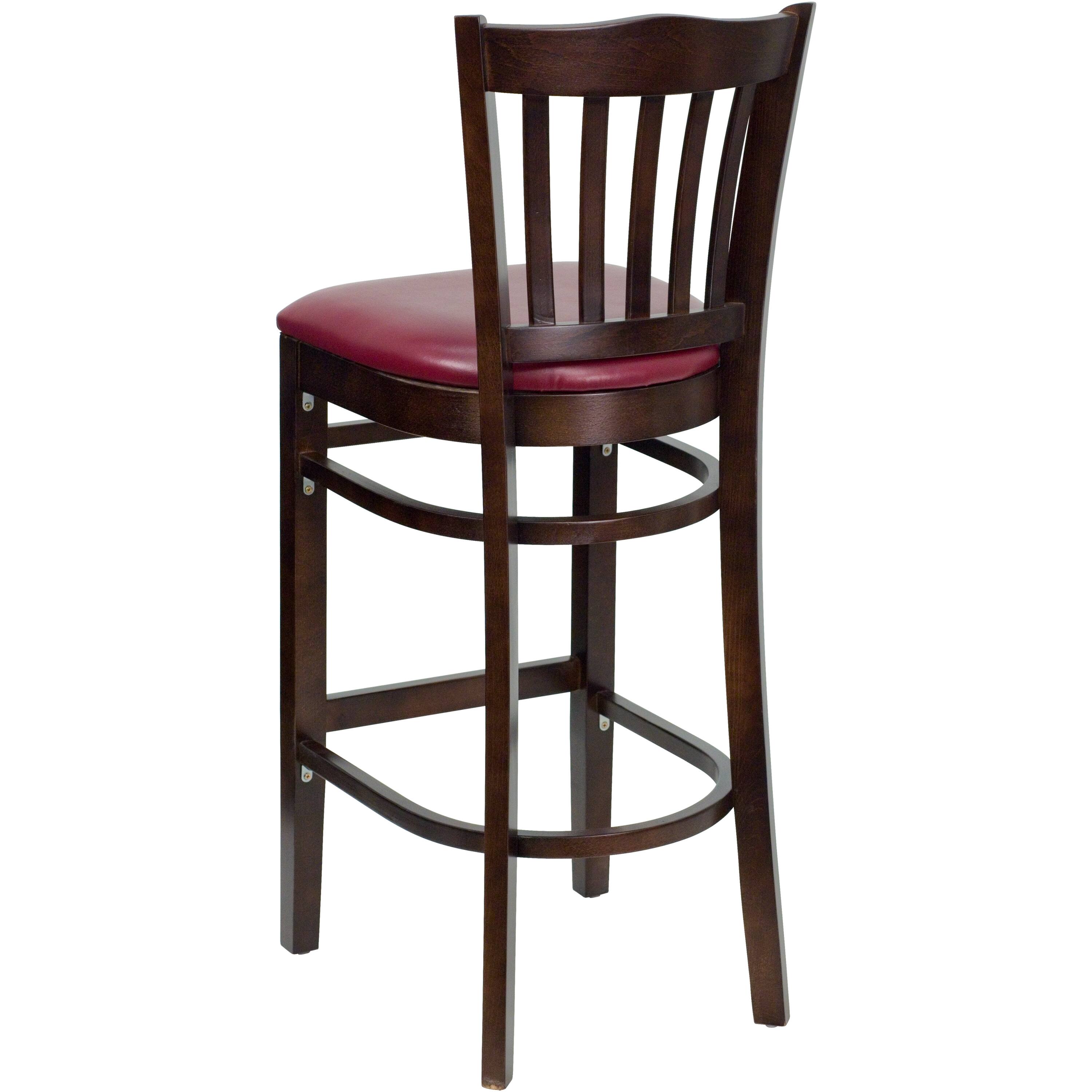 Emma + Oliver 2 Pack Vertical Slat Back Wooden Restaurant Barstool ...