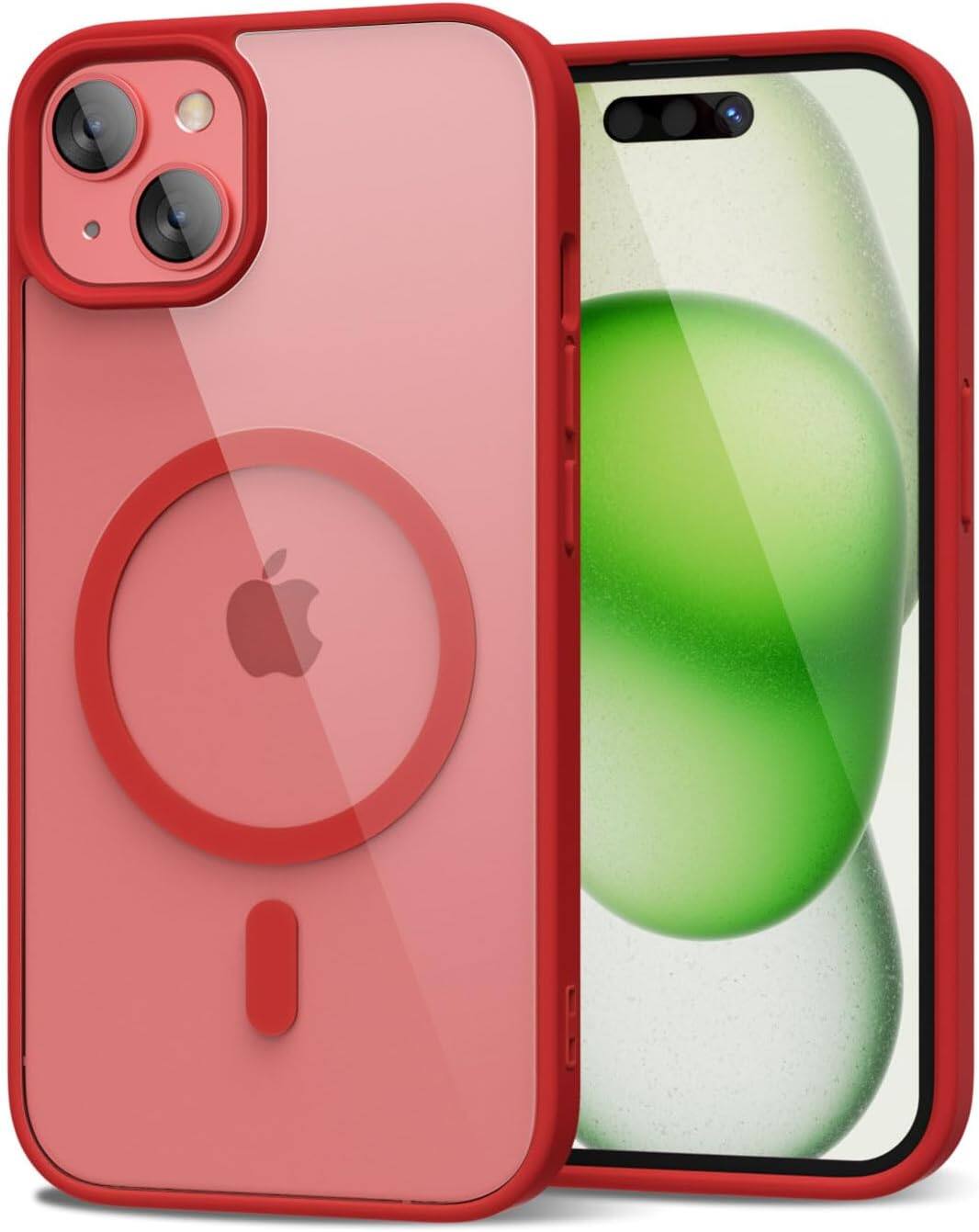 Entronix Magnetic Case for iPhone 15 Plus Clear Back with Soft Matte ...