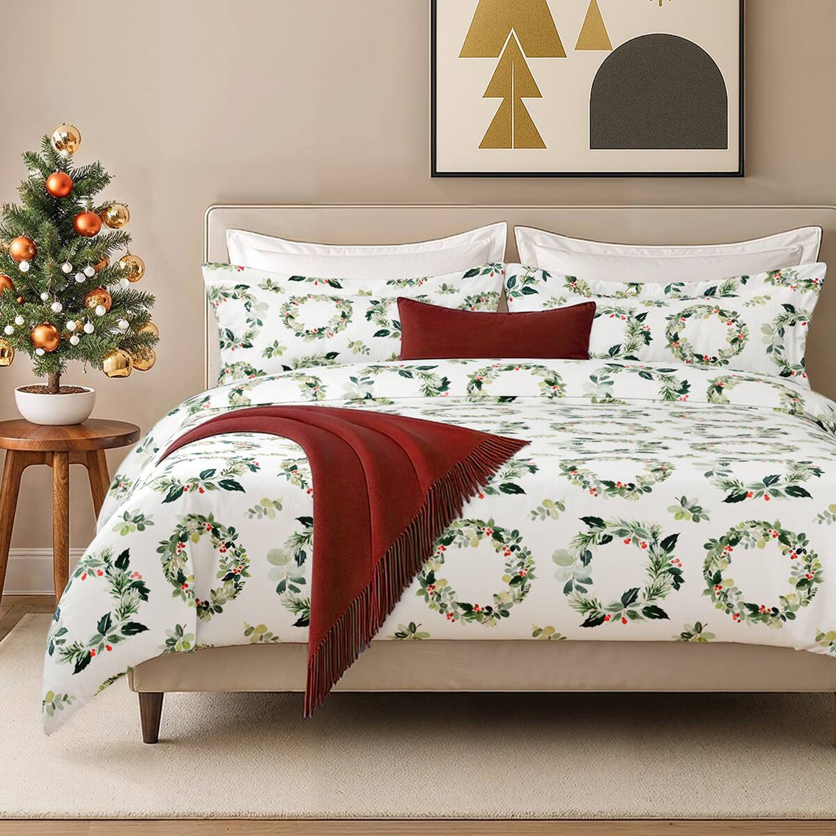 CGK Linens Luxury Soft Premium Christmas Duvet Cover Set Zipper Closure ...