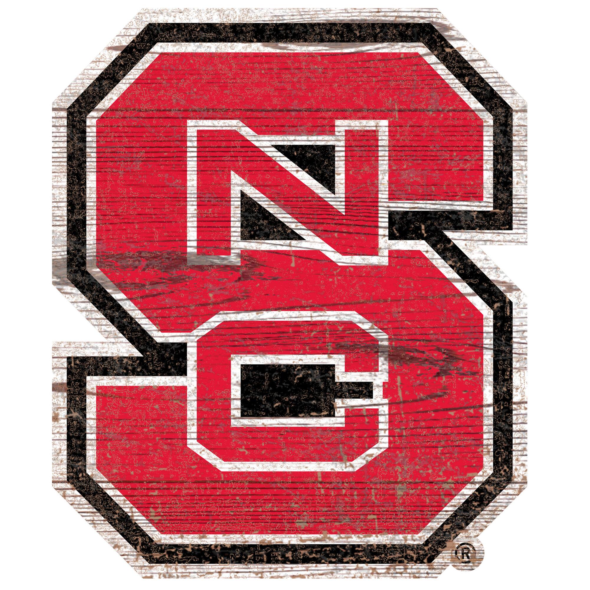 Fan Creations NC State Wolfpack Distressed Logo Cutout Sign Multicolor ...