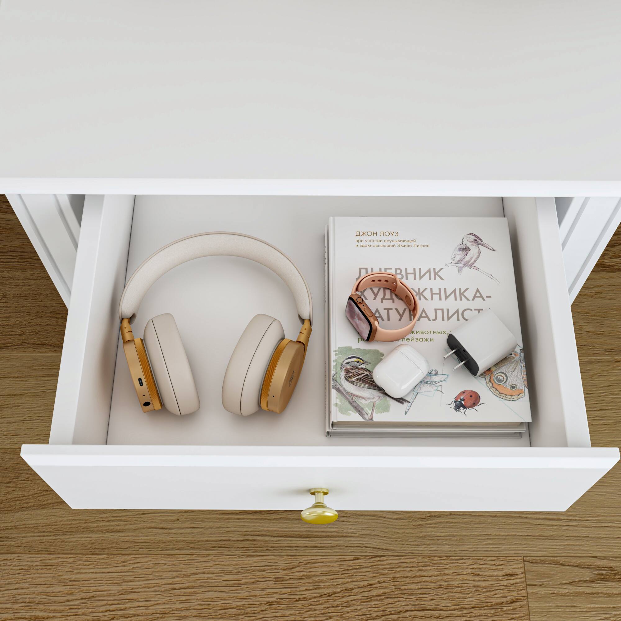 FUFU & GAGA FUFU&GAGA French Style Nightstand: Ornate 2 Drawer Elegance ...