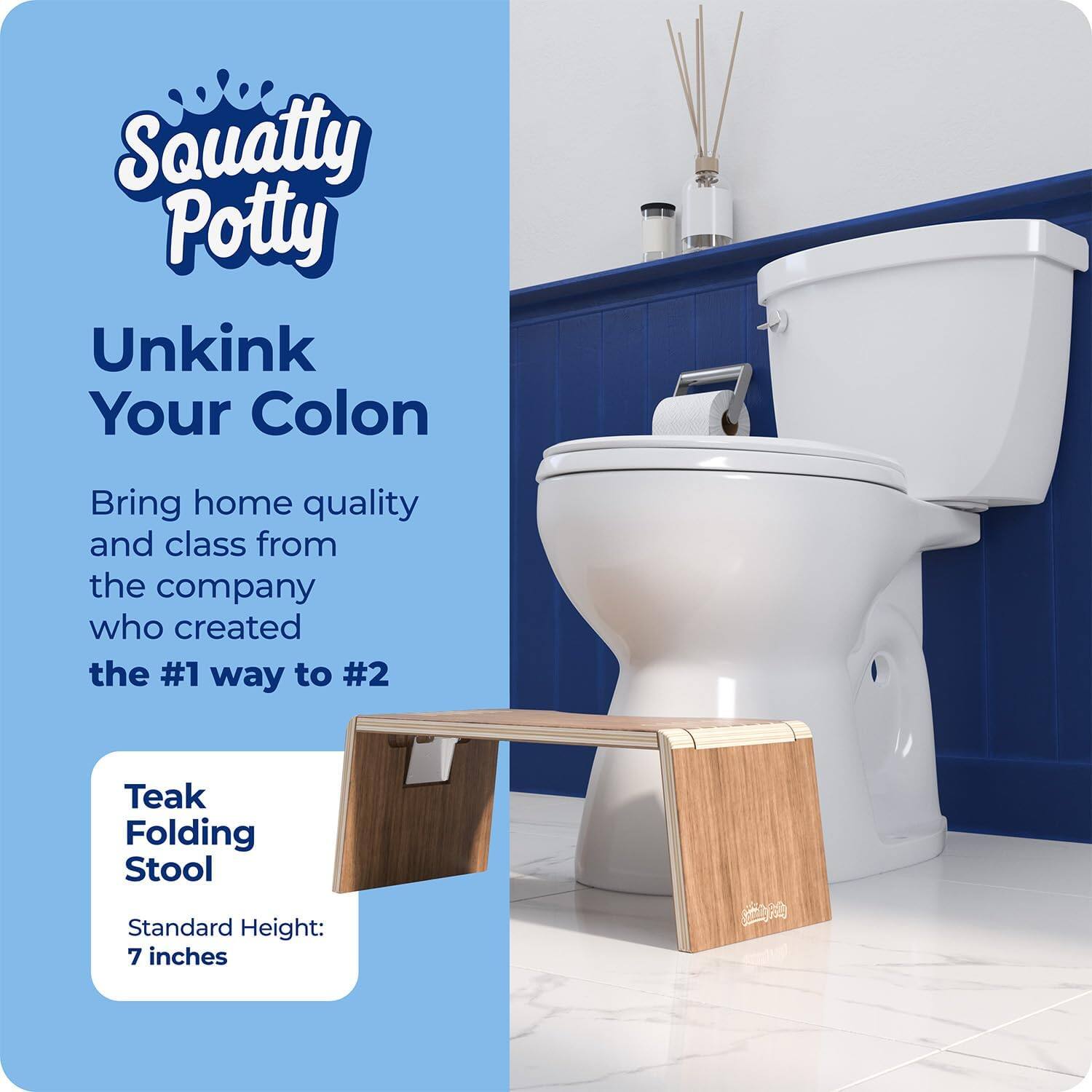 Squatty Potty Oslo Folding Toilet Stool – Compact, Stylish, and Space ...