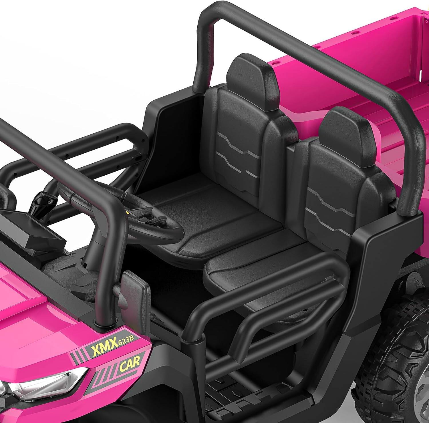 Babevy 24V 6 Wheel Kids Electric Tractor, Ride On Car, Remote Control ...