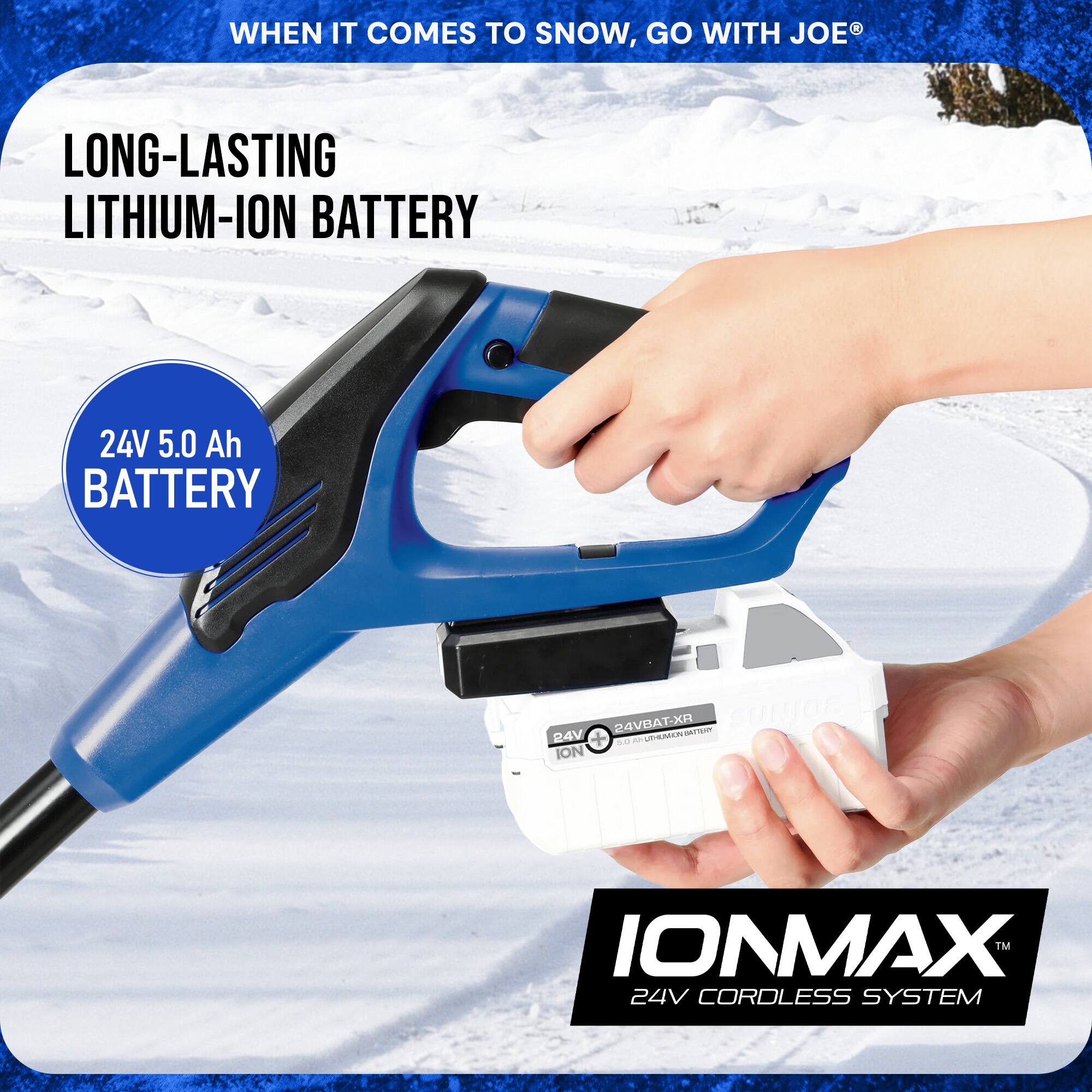 Snow Joe Cordless Snow Shovel Kit for Car Driveway Snow Removal, 24V ...