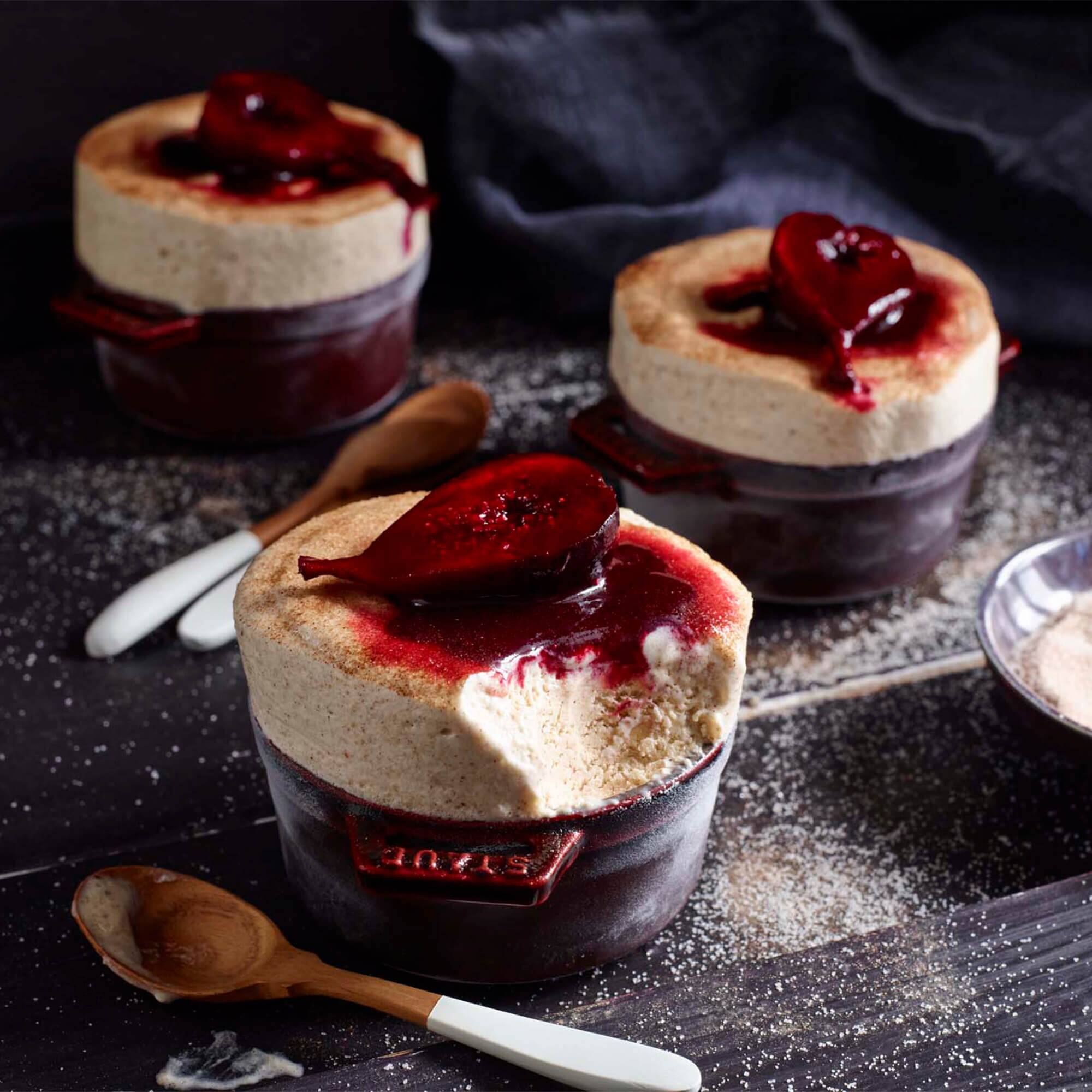 Staub Cast Iron 0.25 qt Mini Round Cocotte Grenadine 1101087 - Best Buy