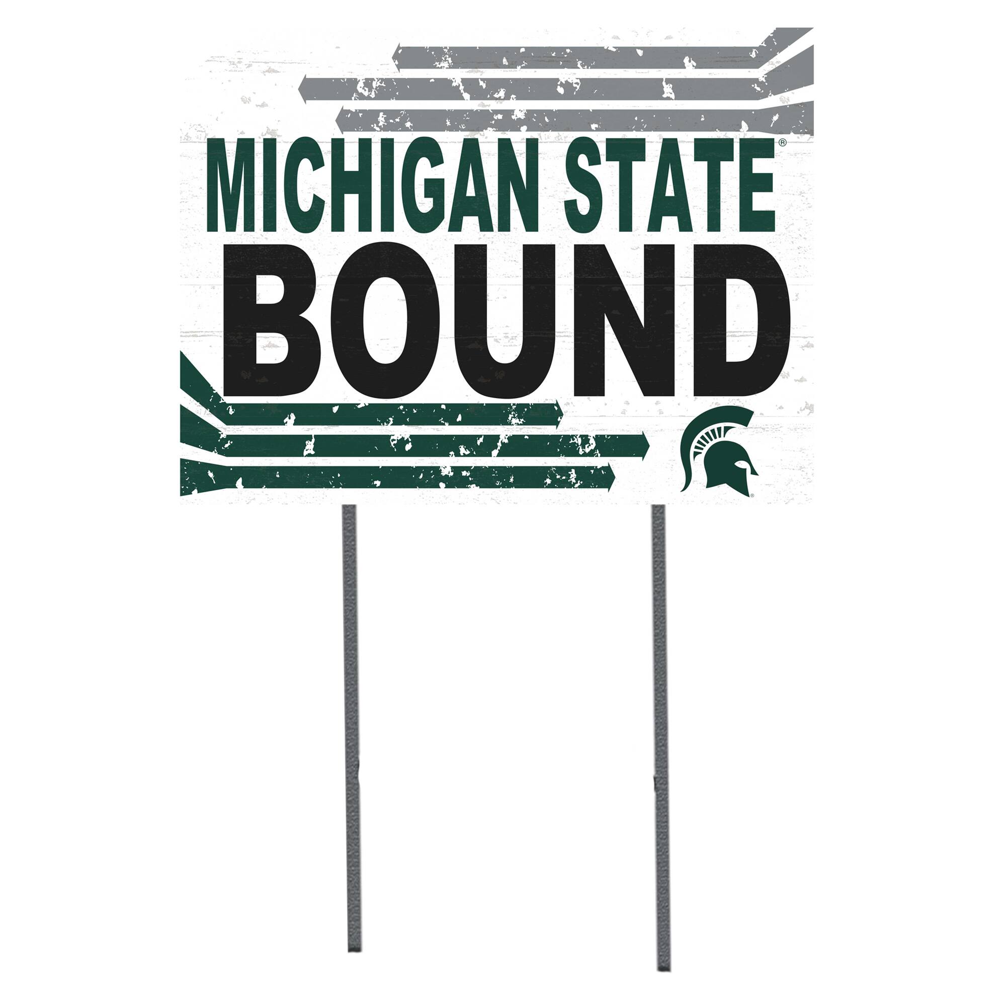 Jardine Michigan State Spartans 18'' x 24'' Bound Yard Sign White ...