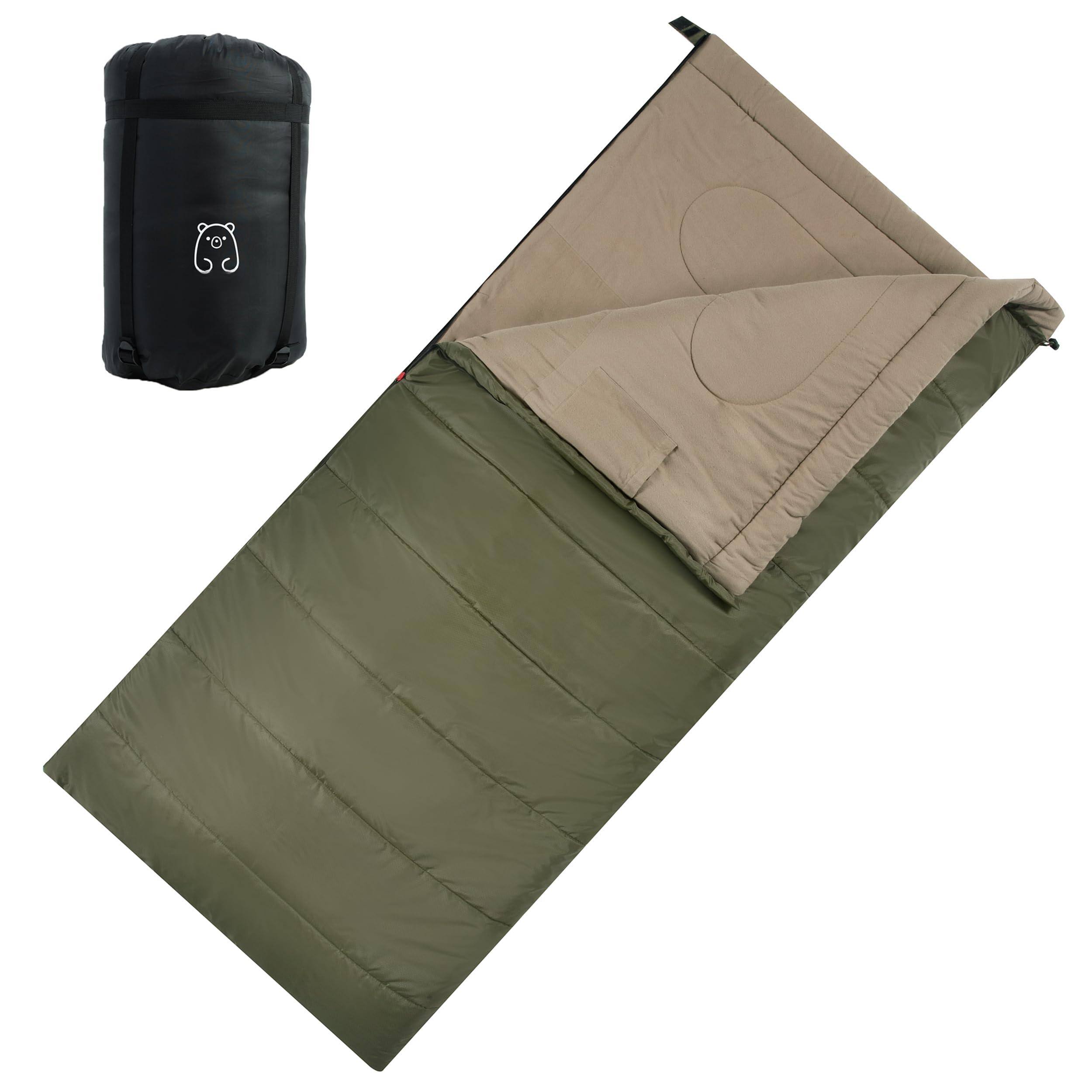 Skar Audio Po Bear Zero Degree Sleeping Bag For Adults Cotton Flannel ...