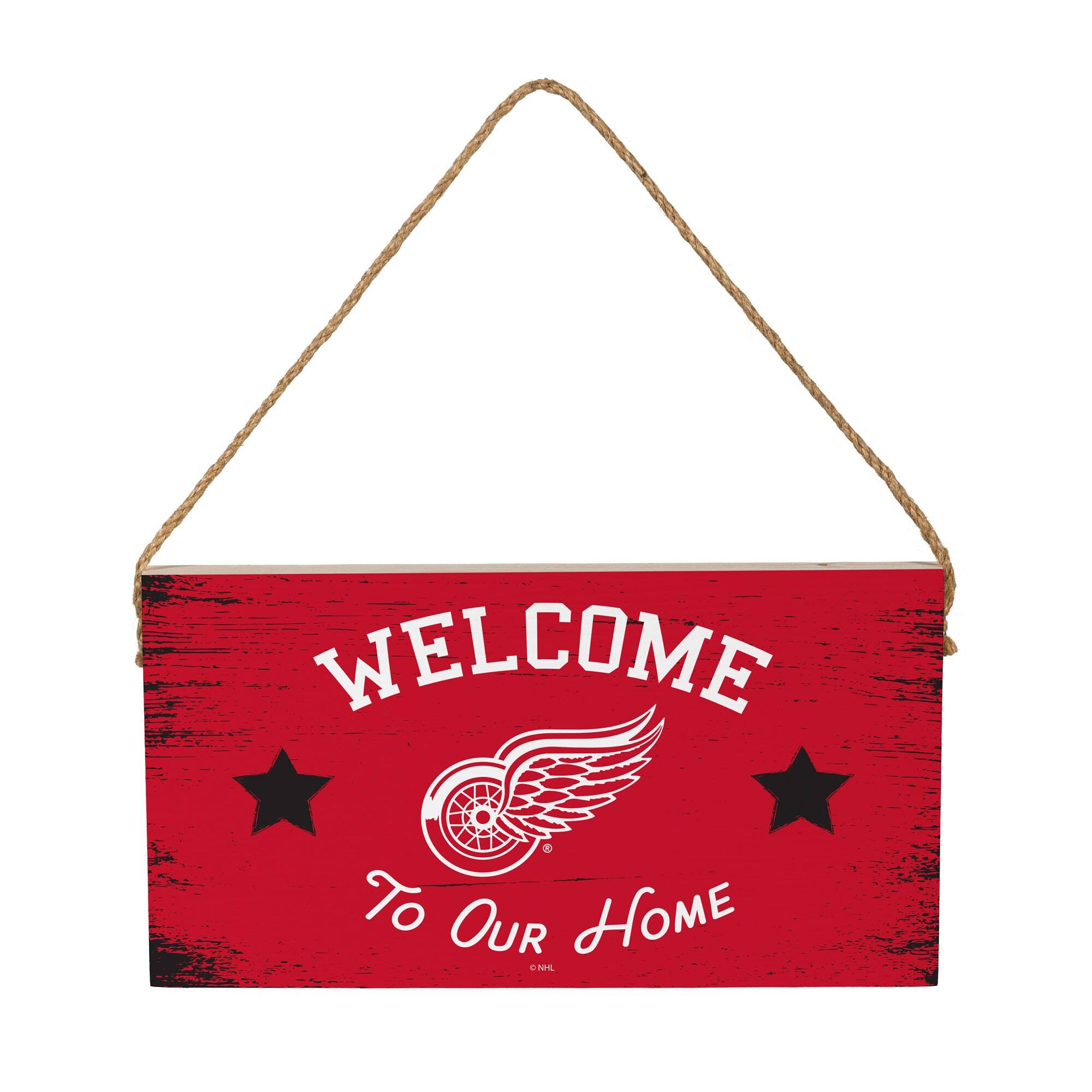 Evergreen Enterprises Detroit Red Wings 6" x 11" Welcome Home Wood Wall ...