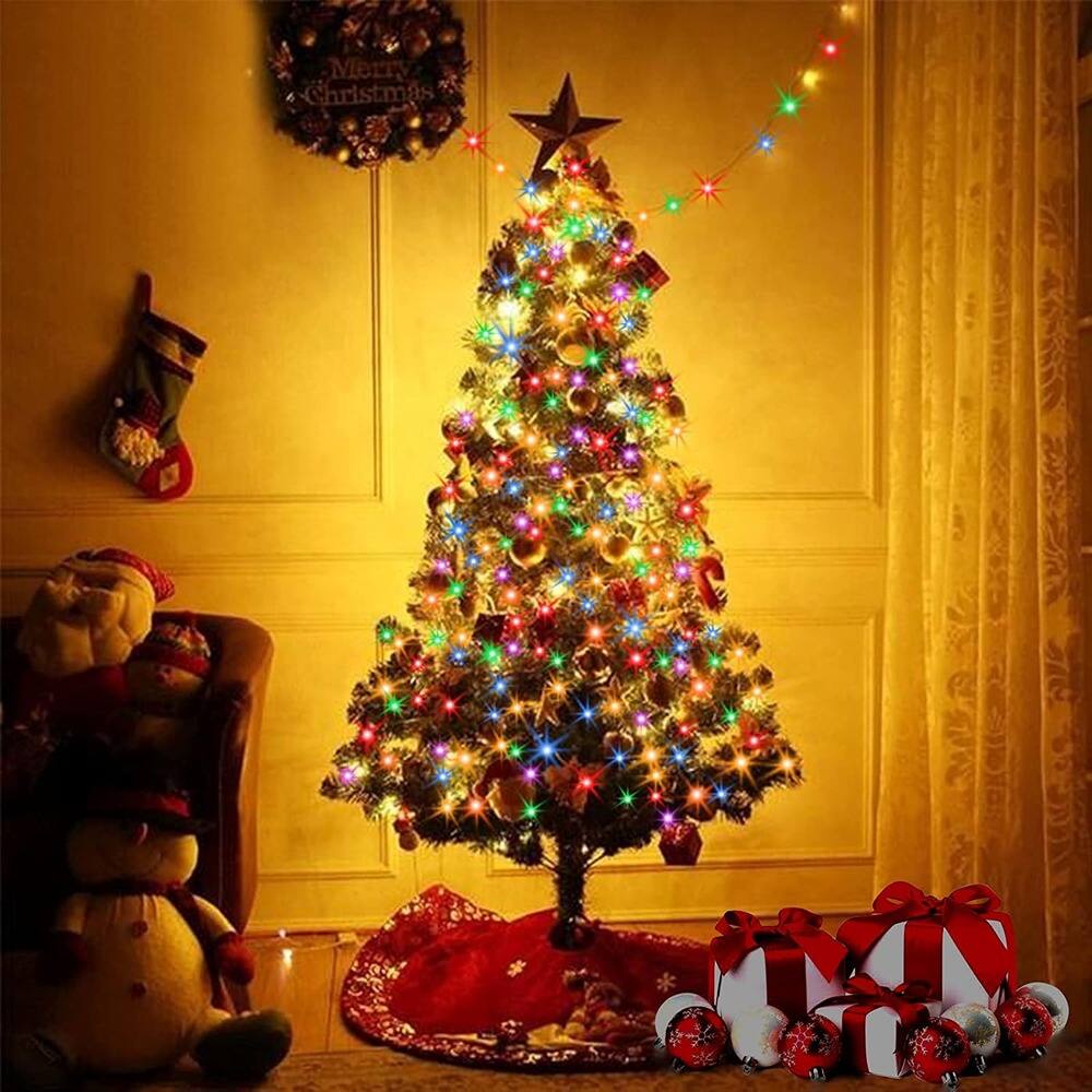 Schertz 60 LED Christmas String Lights, 22FT Plug in Twinkle Lights UL ...