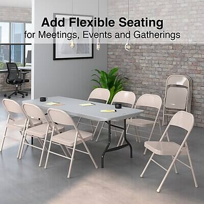 Staples Staples® Metal Office Stacking & Folding Chair, 4/Pack (51503 ...